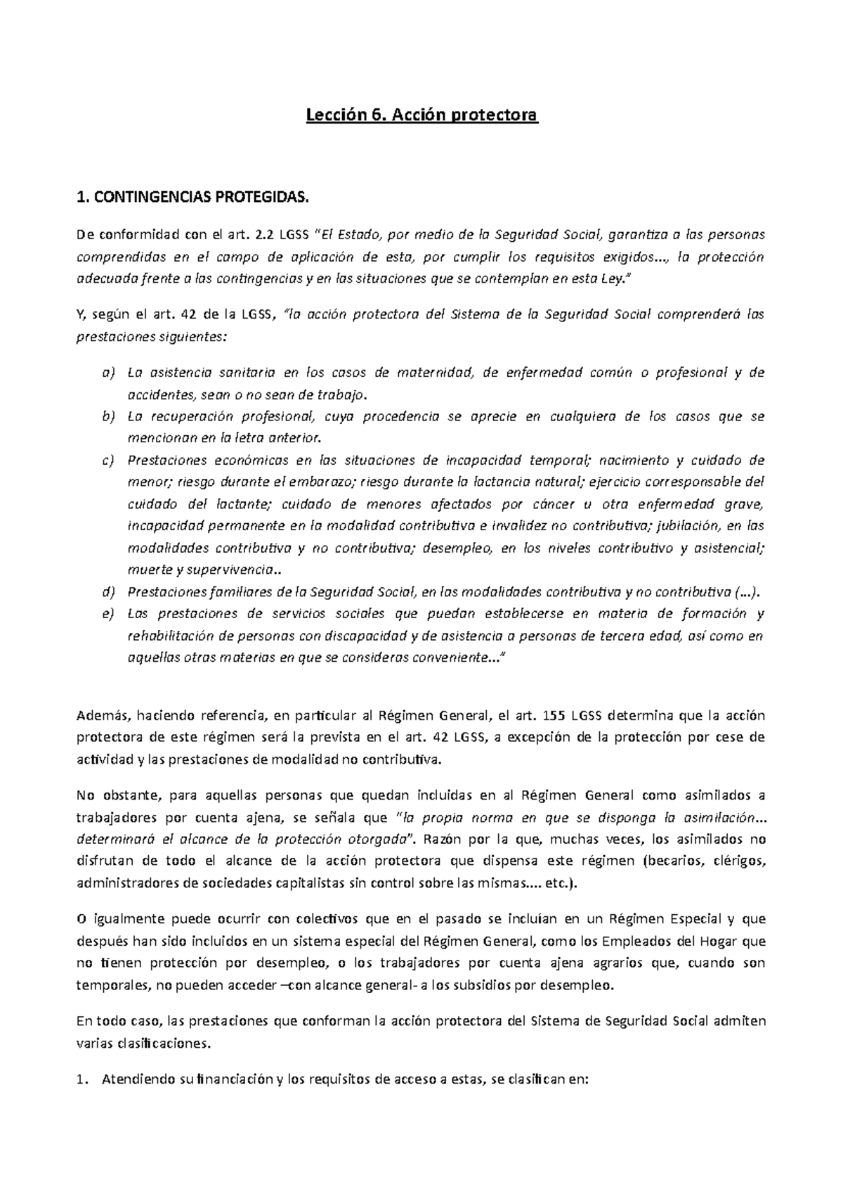 Lección 6. Acción Protectora - Lección 6. Acción protectora 1 ...