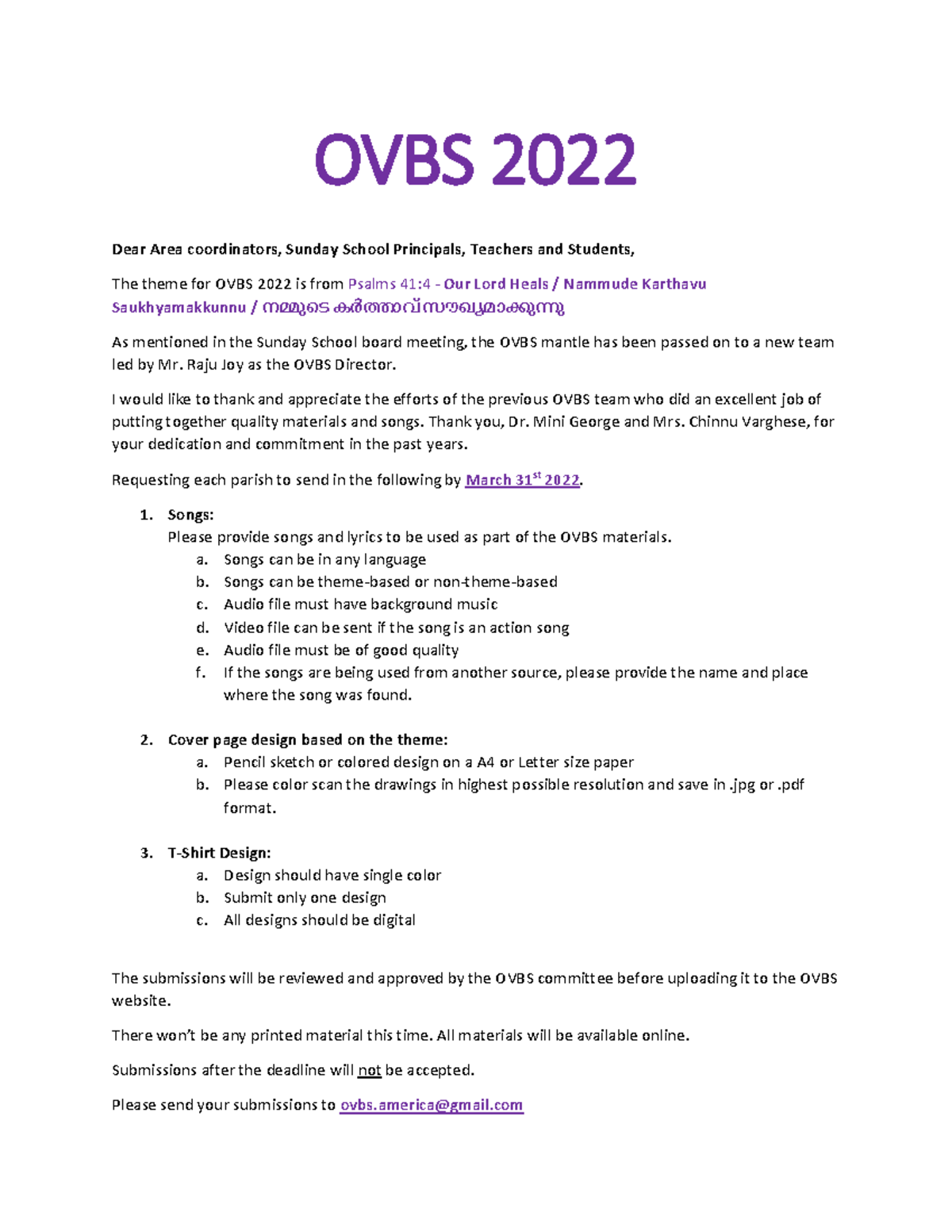 OVBS 2022-Request - samplenotes for theingsbsd a jgdjlhsf ,jbdbd a ...