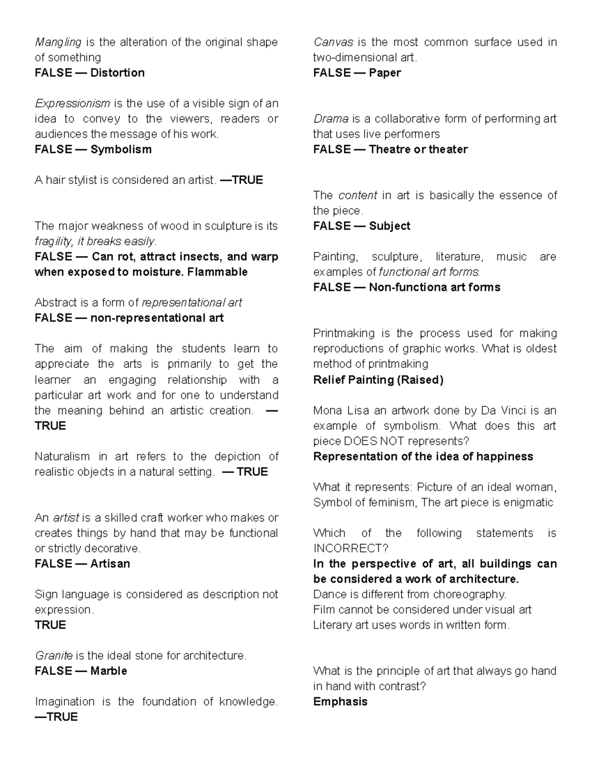 ART Appre - ged 108 - Mangling is the alteration of the original shape ...