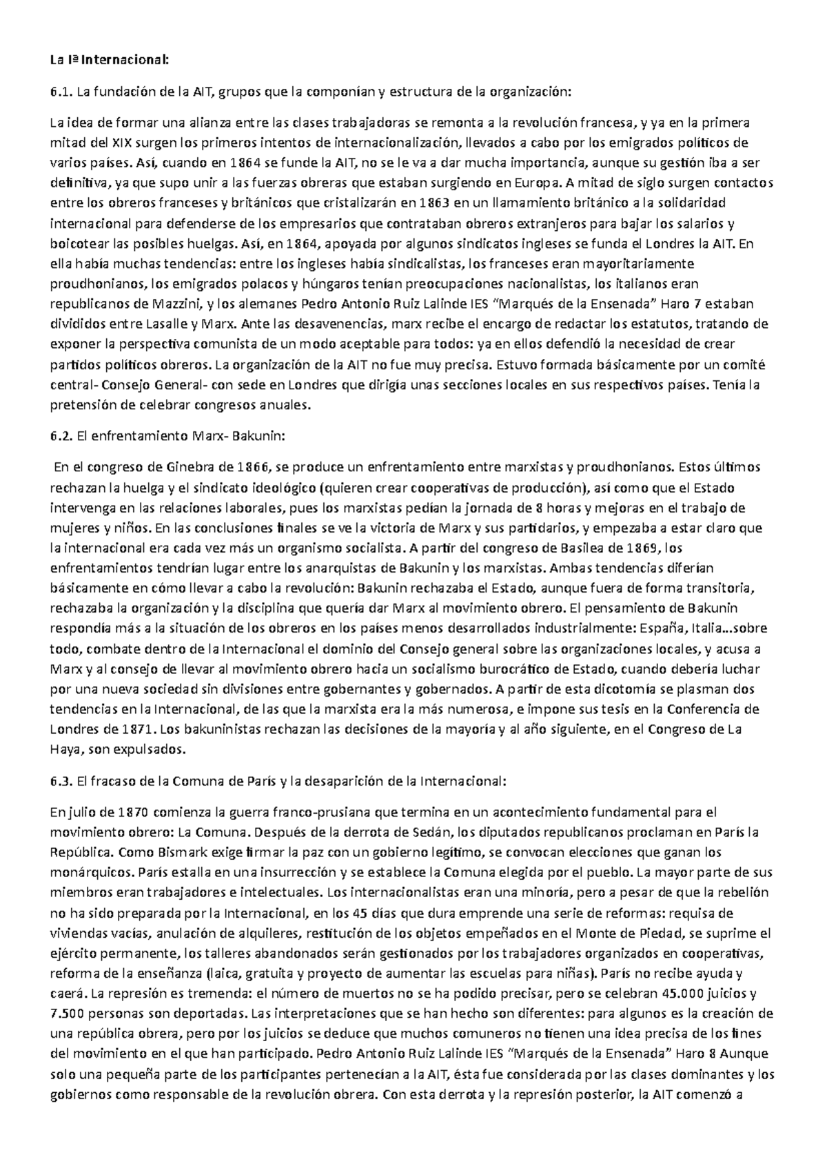 La Iª Internacional - La Iª Internacional: La fundación de la AIT ...