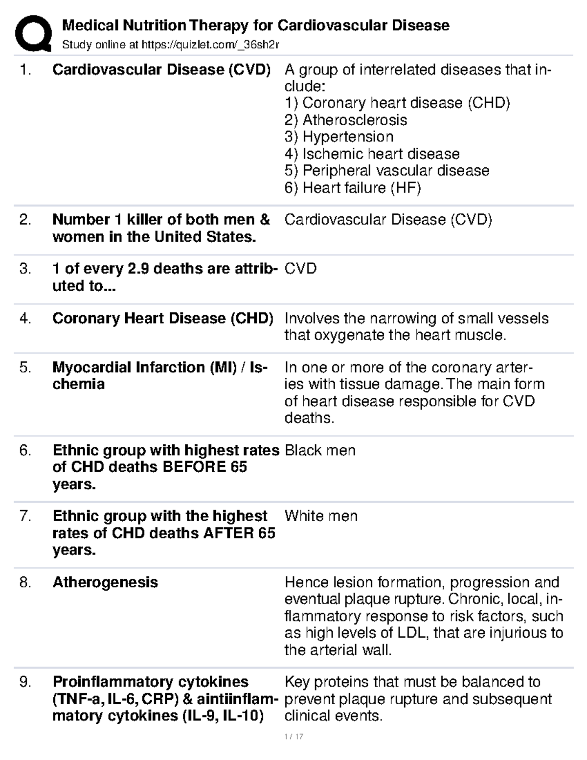 Medical Nutrition Therapy for Cardiovascular Disease - Study online at ...