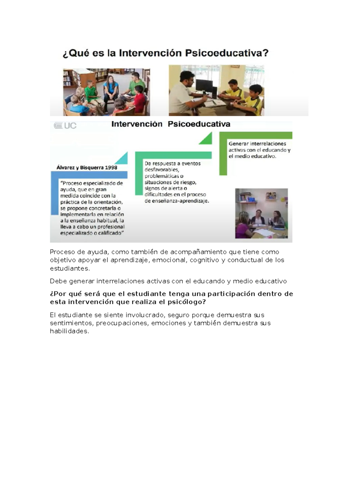 Lineas DE Intervencion, Intervencion Individual Y Grupal DE LA ...