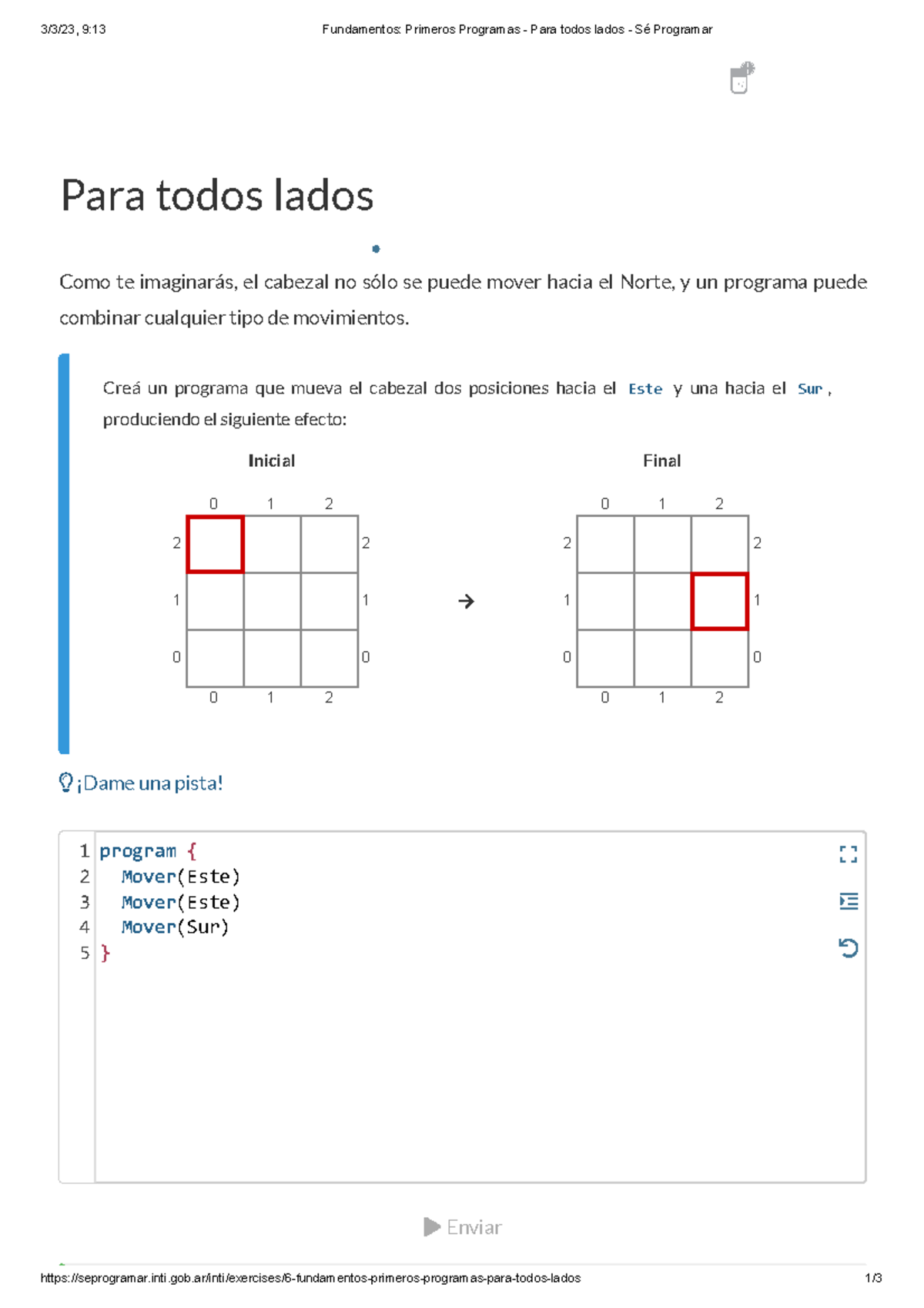 programacion sistemas - 3/3/23, 9:13 Fundamentos: Primeros Programas ...