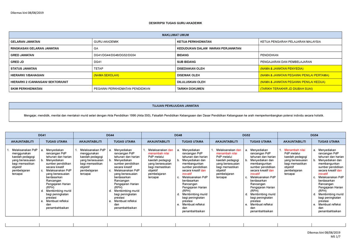 JD GA DG41-DG54 (08082019 ) - BPG - DESKRIPSI TUGAS GURU AKADEMIK ...