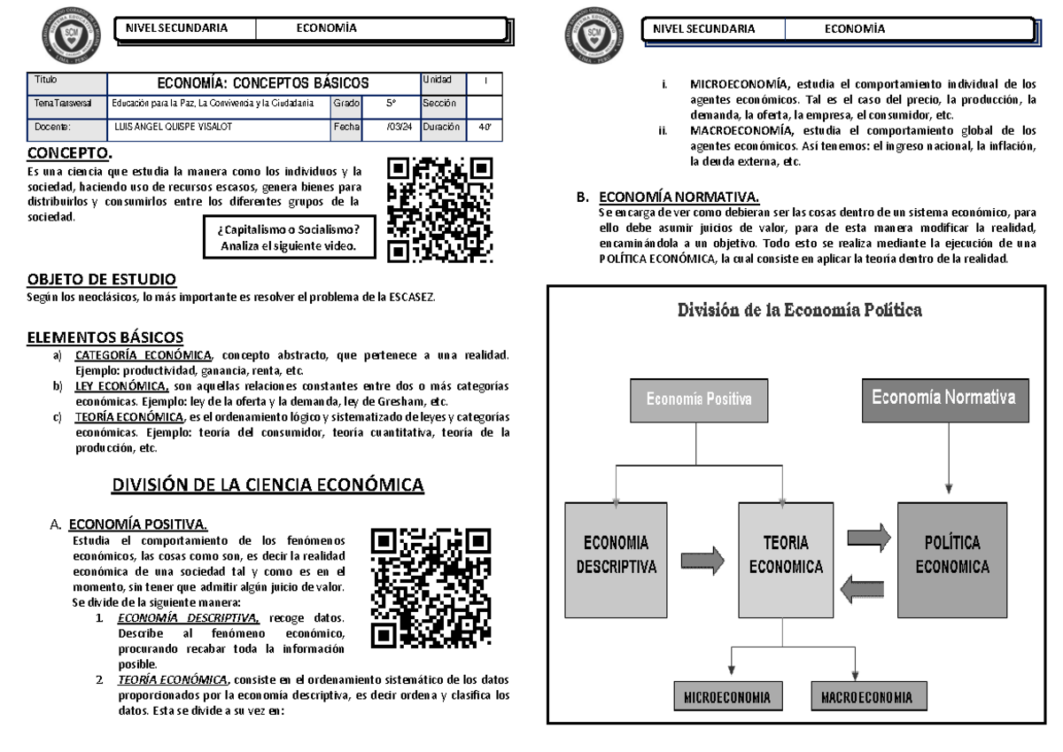1 Economía Conceptos - adffg - Título ECONOMÍA: CONCEPTOS BÁSICOS ...