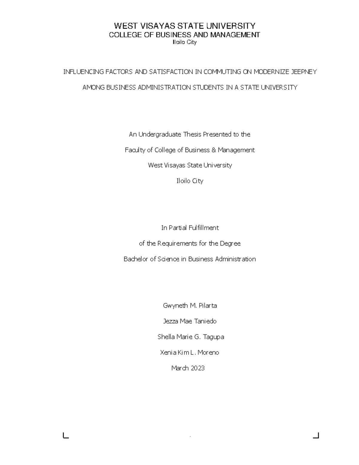 Bsbaom 3B Group 6 Firstdraft - COLLEGE OF BUSINESS AND MANAGEMENT ...