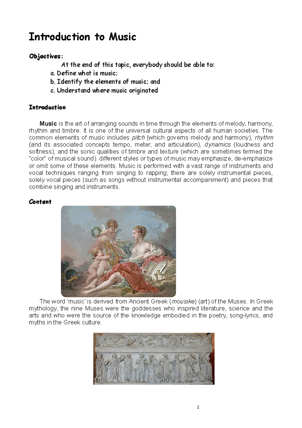 Music Compilation in Eed Music and Arts - Introduction to Music ...