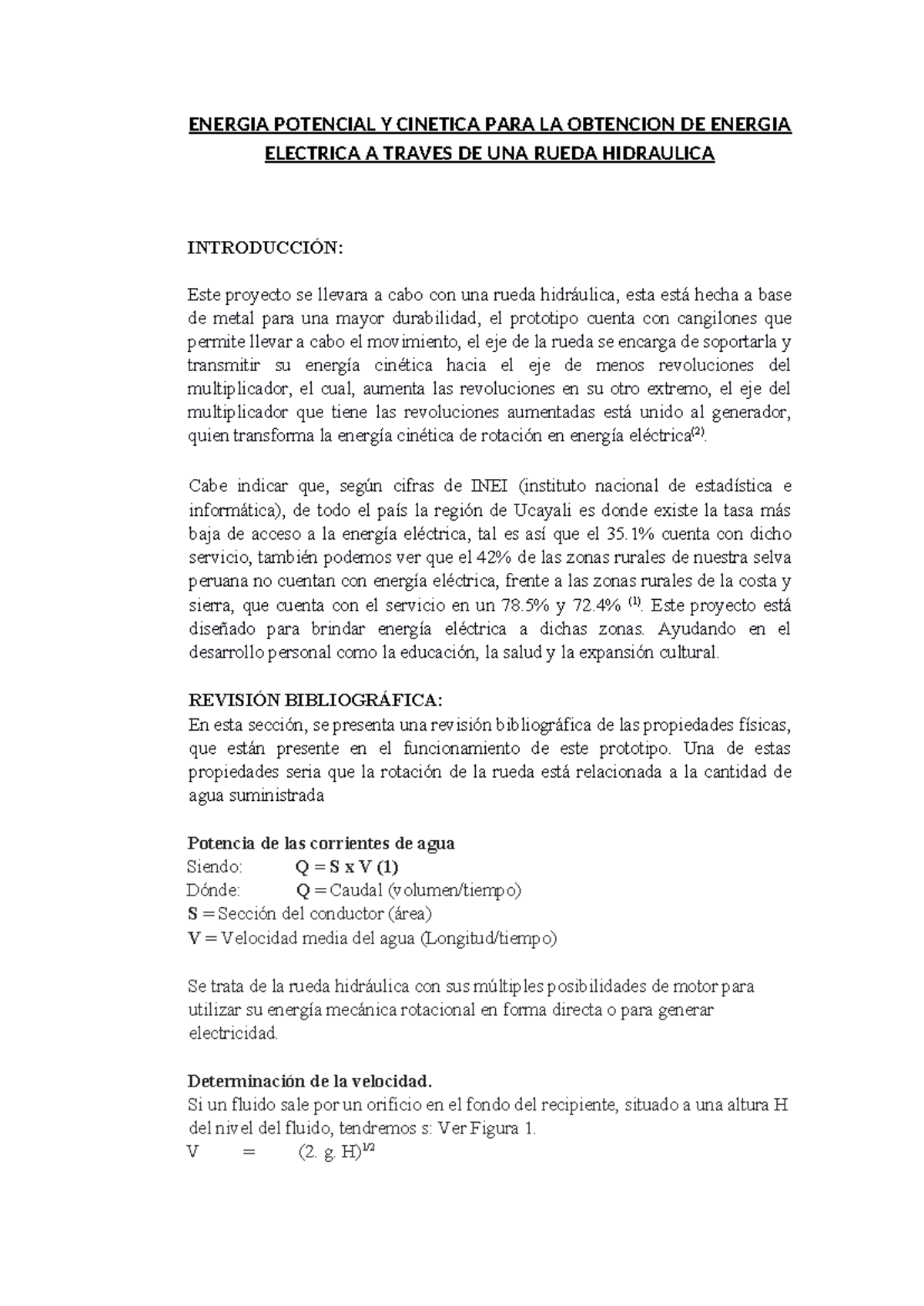 Proyecto DE Fisica - practica d camp - ENERGIA POTENCIAL Y CINETICA ...