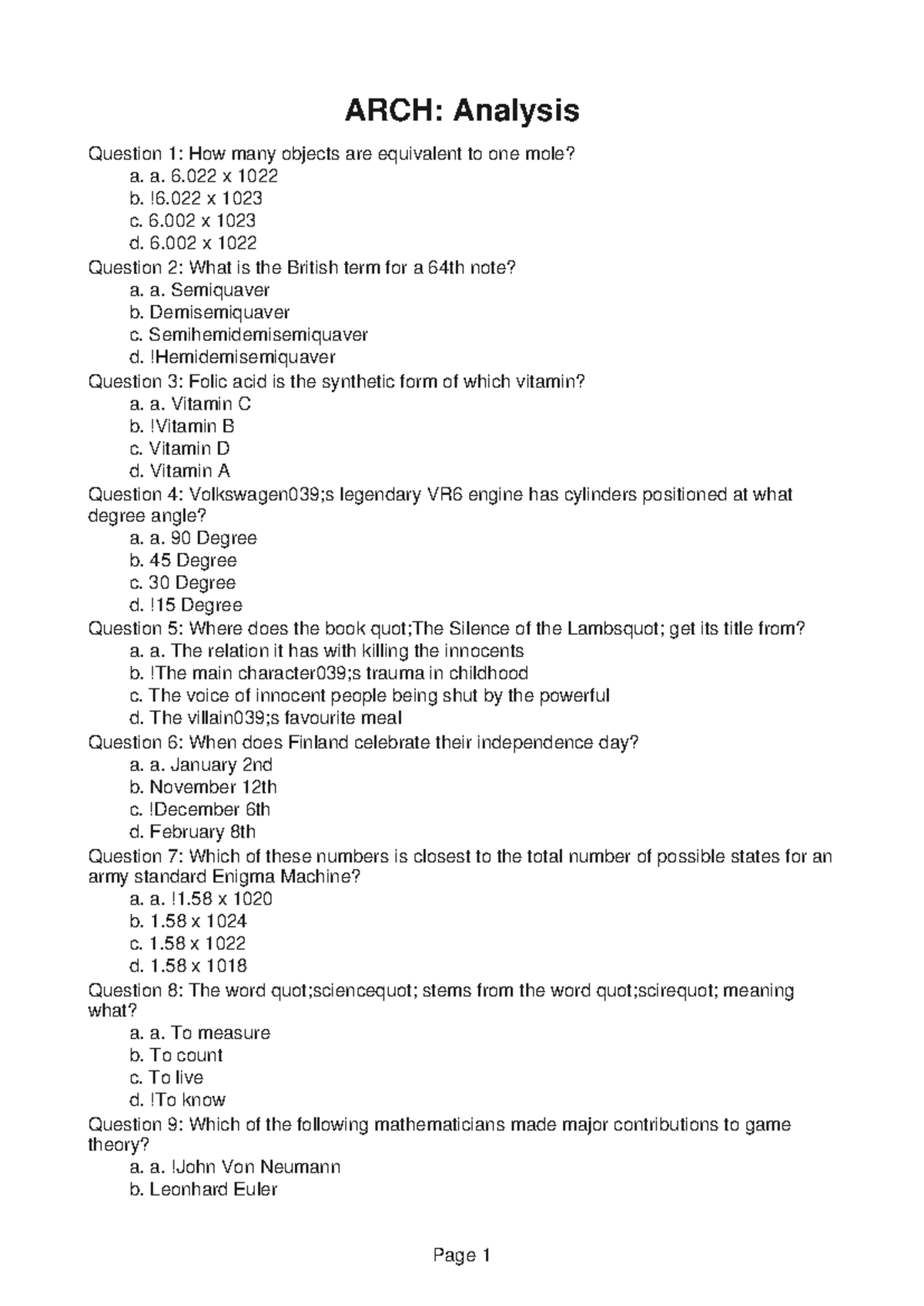 ARCH131-Questions-10 - ARCH: Analysis Question 1: How many objects are ...