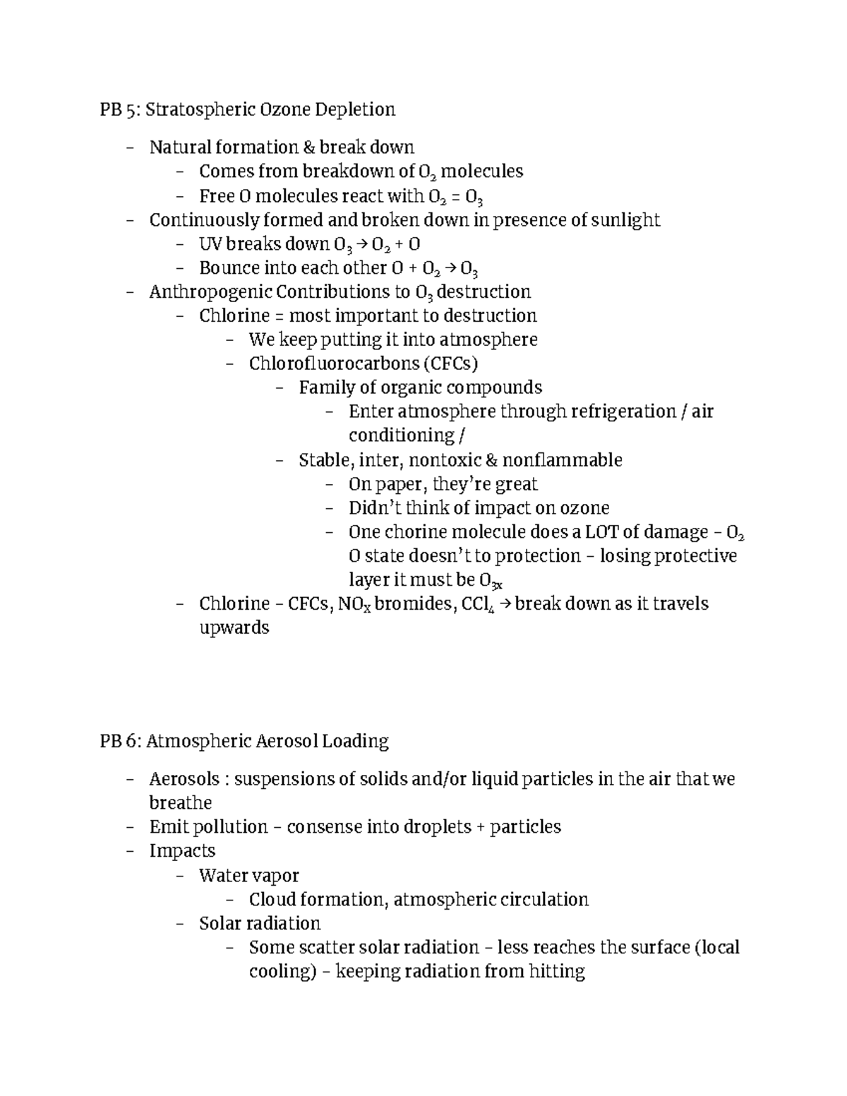 Atmosphere - This is about aerosol loading and stratospheric ozone ...