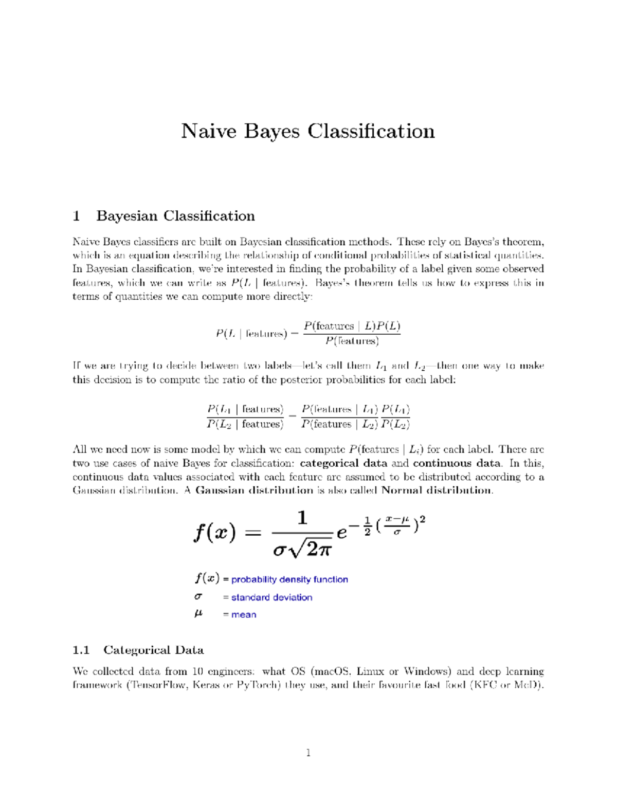 Naives Bayes Classification - Corporate Finance - Studocu