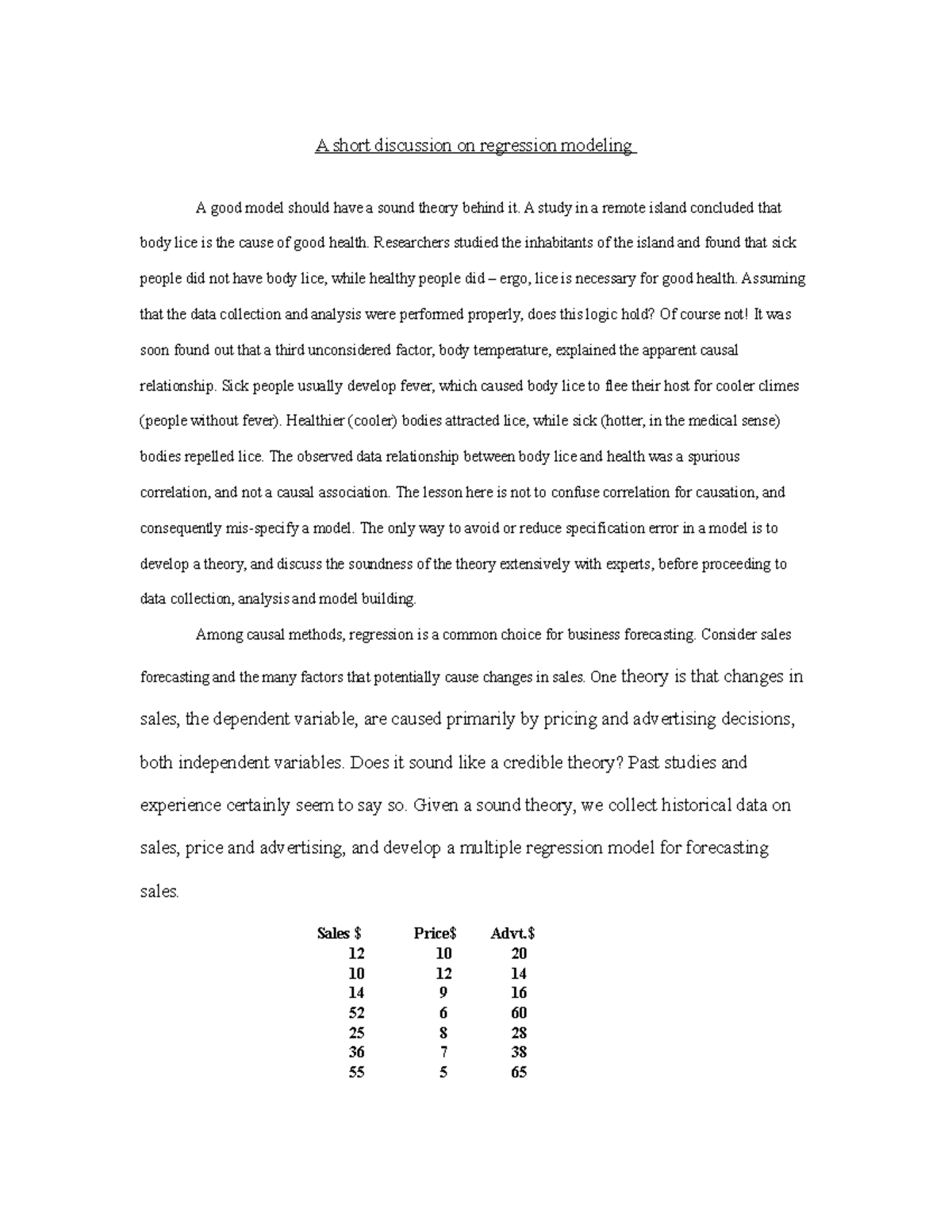A Short Explanation Of Multiple Regression And A Short Discussion On a-short-explanation-of-multiple-regression-and-a-short-discussion-on
