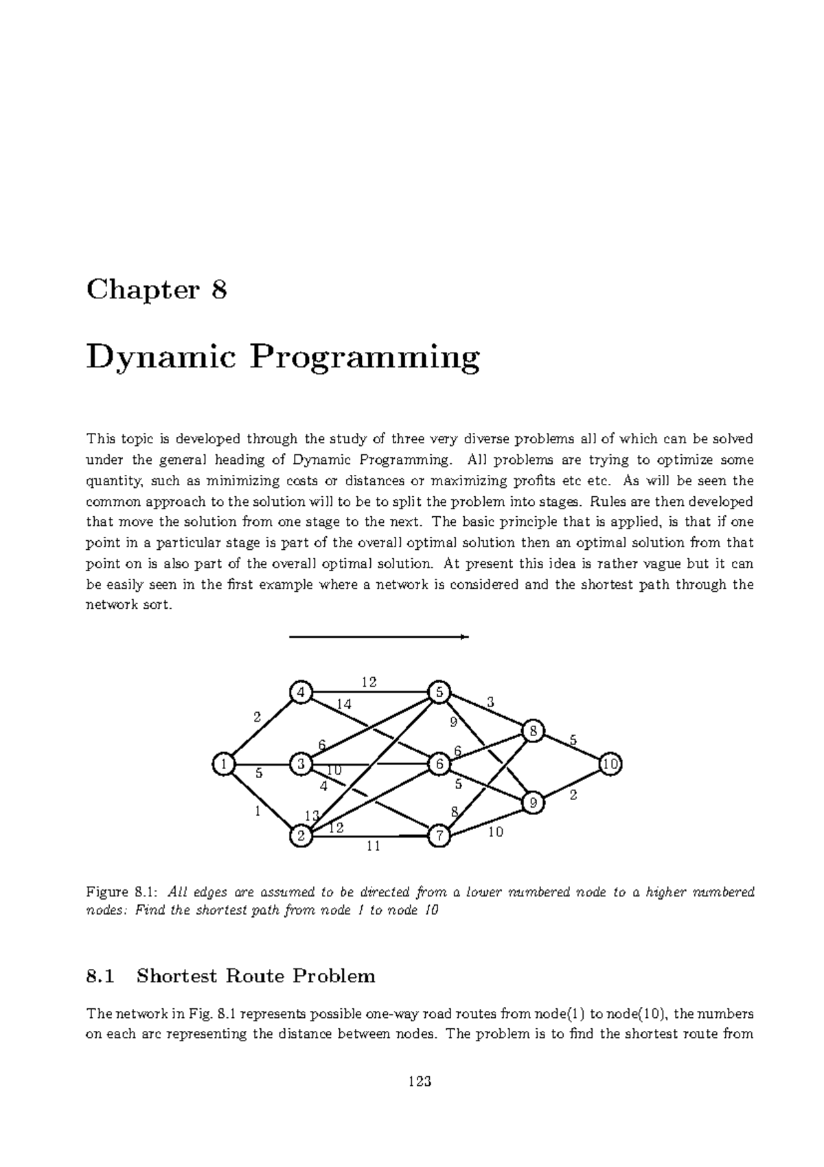 2008-2009 Course Notes - Chapter 8 - Chapter 8 Dynamic Programming This ...