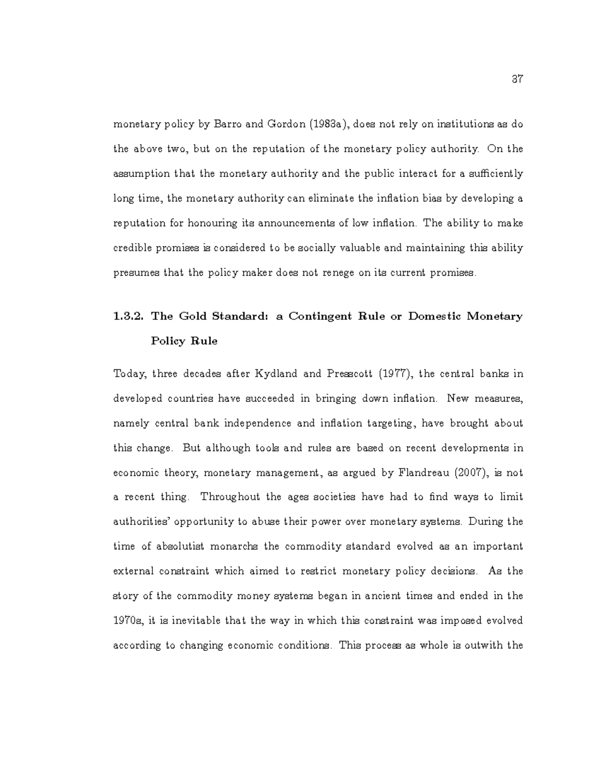 Lessons AND Evidence 13 - 37 monetary policy by Barro and Gordon (1983a ...