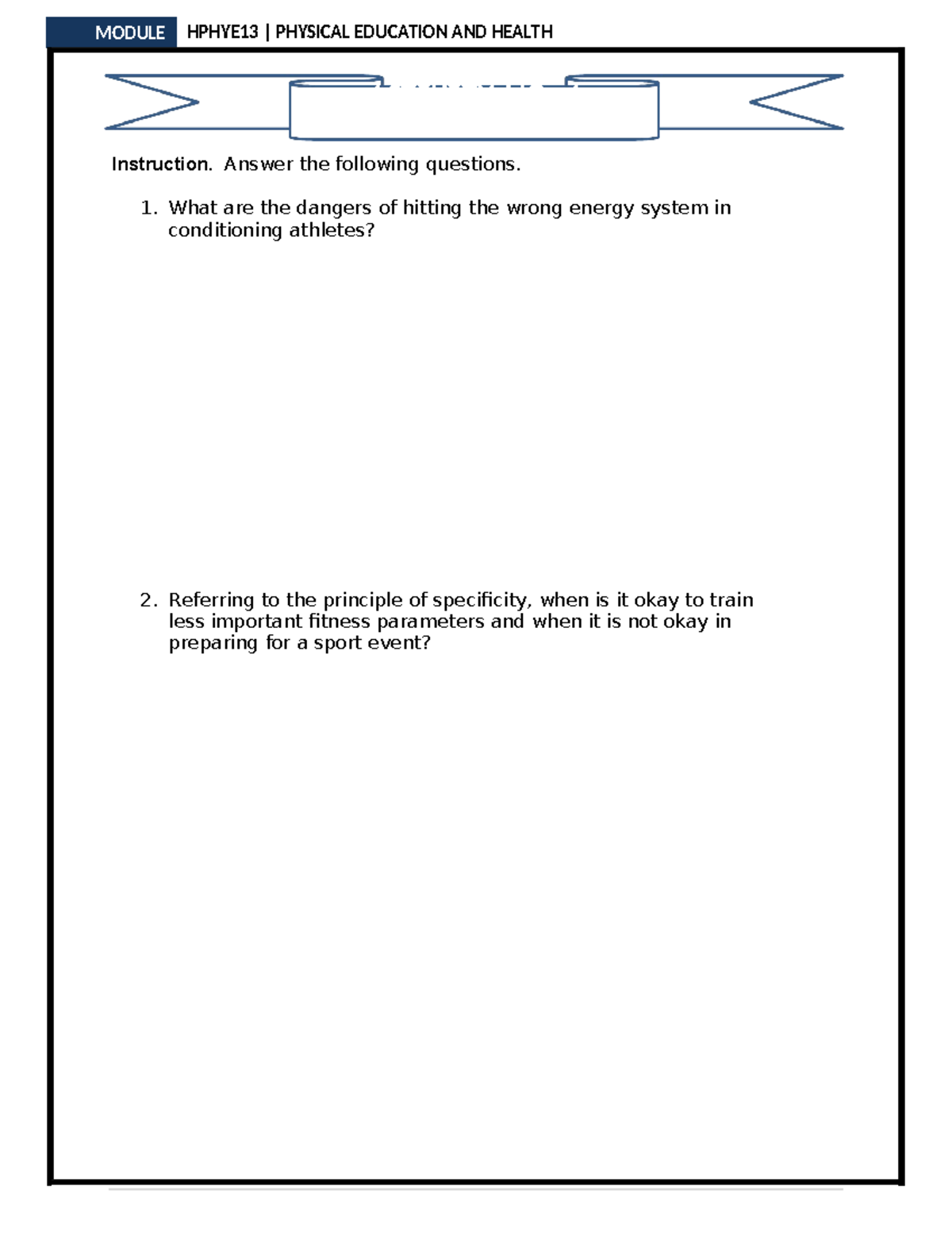 Hphye 13 Chapter 4 Activity - Elementary - ACTIVITY NO. 4 MODULE ...