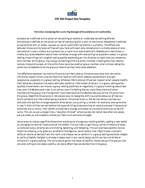 MOD 5 - mod 5 - PSY 355 Module Five Milestone Template GST explains the ...