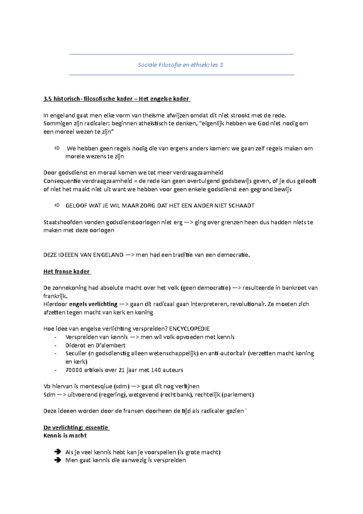 Les 3 sociale filosofie - Sociale Filosofie en ethiek: les 3 3 ...