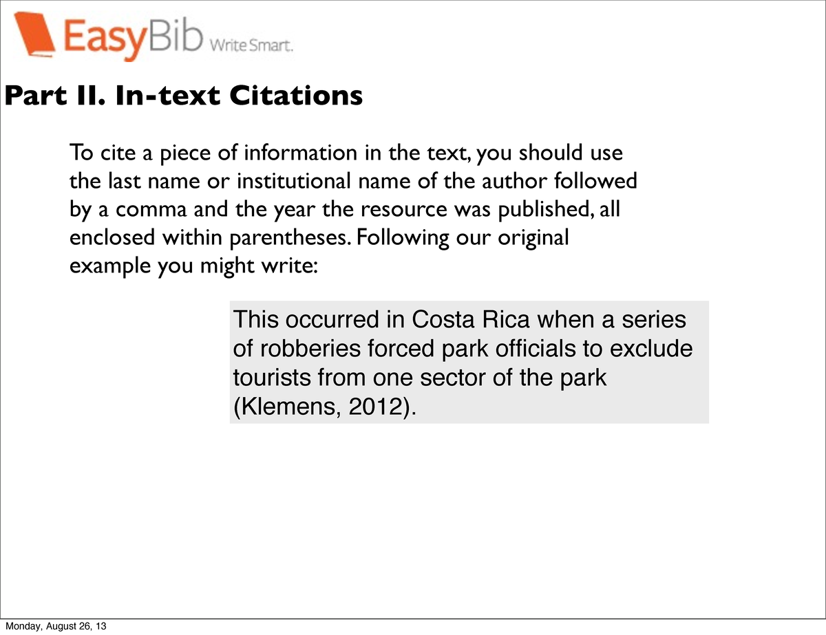 APA Citation Guide In Text - To cite a piece of information in the text ...