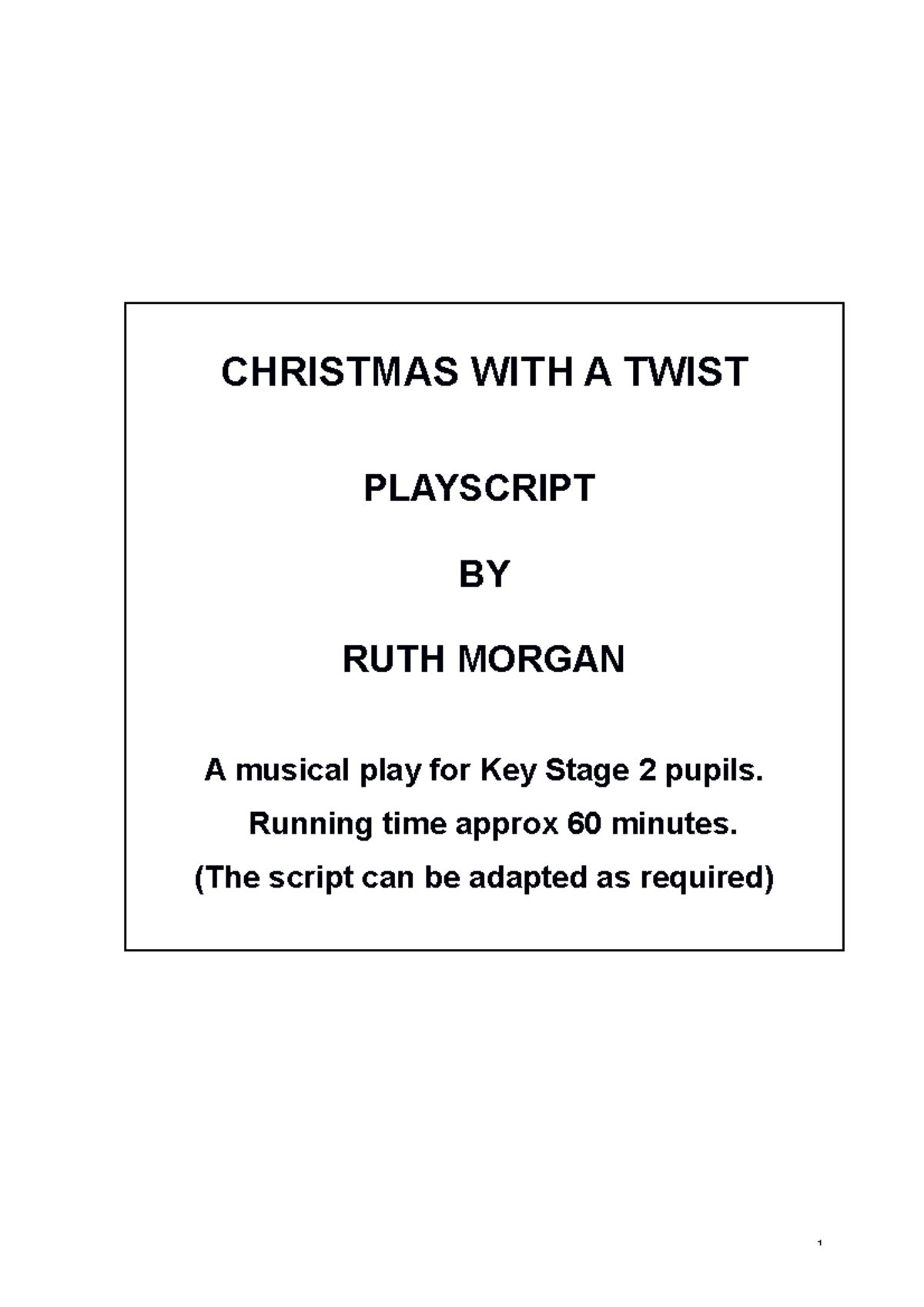 Christmas WITH A Twist playscript - CHRISTMAS WITH A TWIST PLAYSCRIPT ...