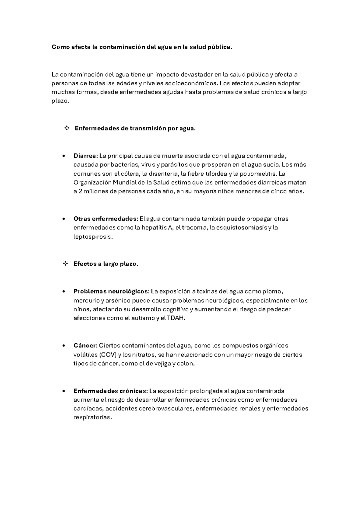 Jenifer romero - Final - Como afecta la contaminación del agua en la ...
