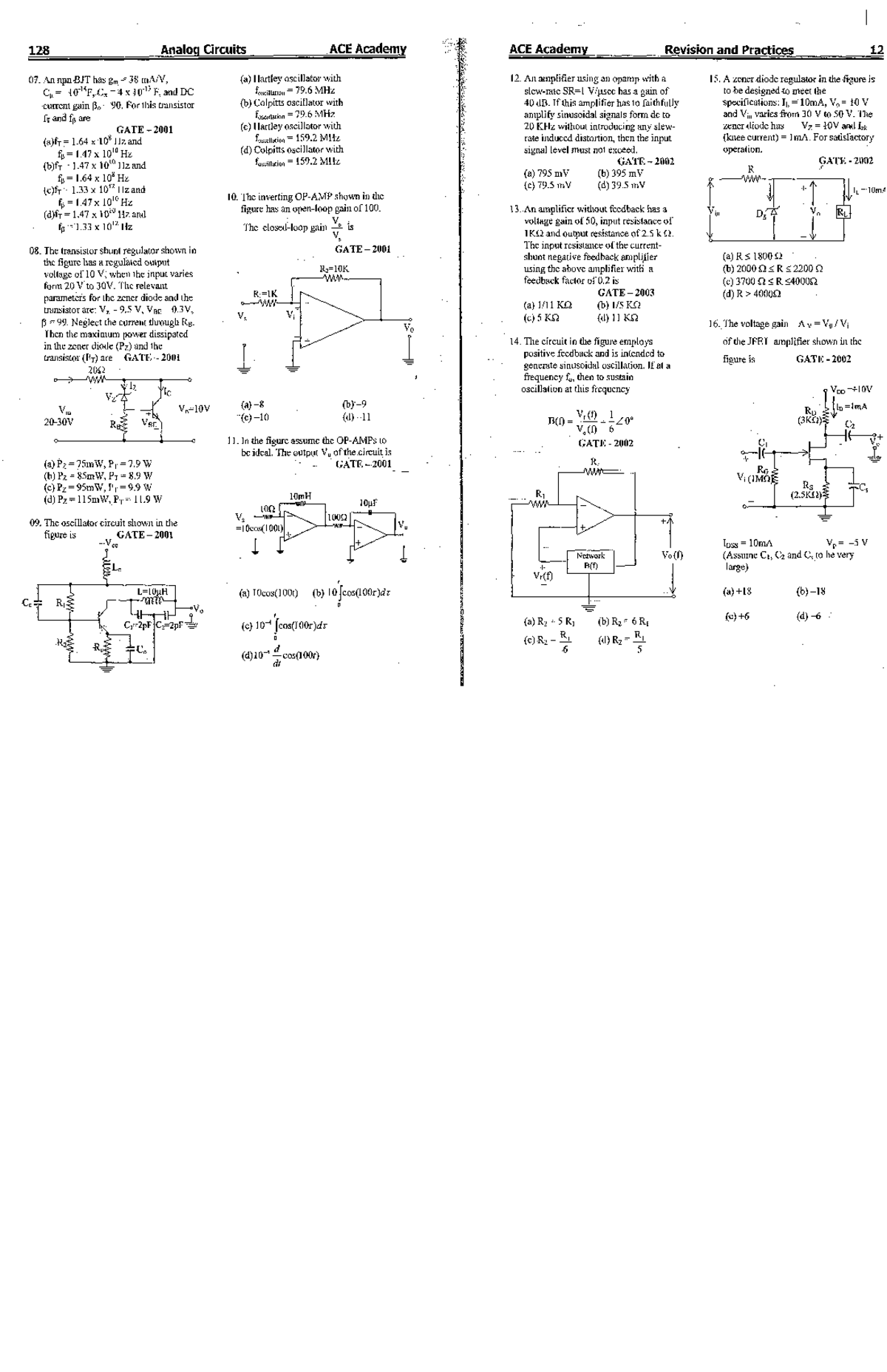Analog circuits-12 - ANALOG Electronics - Studocu