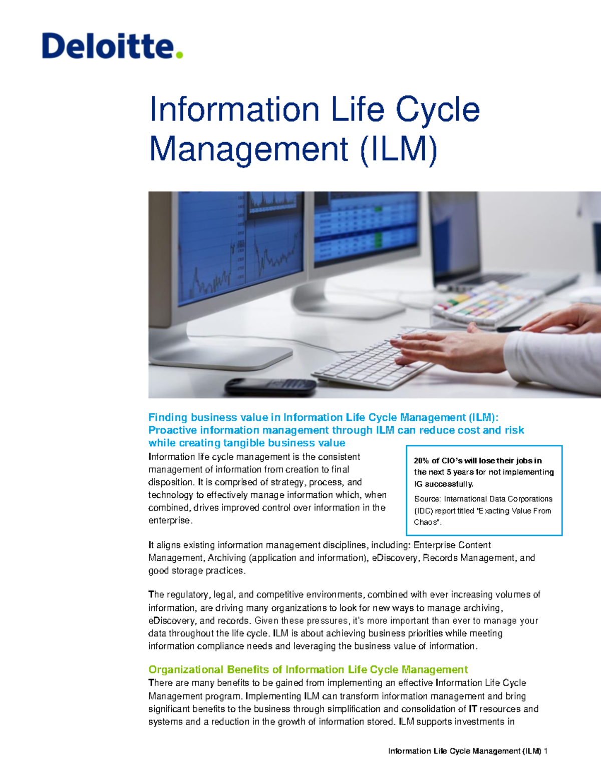 Information Life Cycle Management (ILM) - Information Life Cycle ...