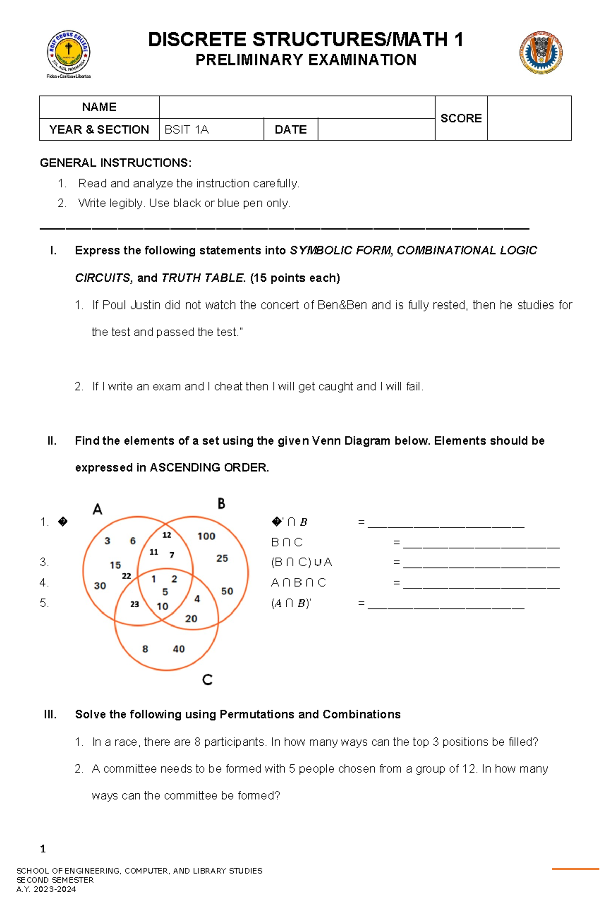 DS101 - Introduction to HDL - SCHOOL OF ENGINEERING, COMPUTER, AND LIBRARY STUDIES SECOND ...