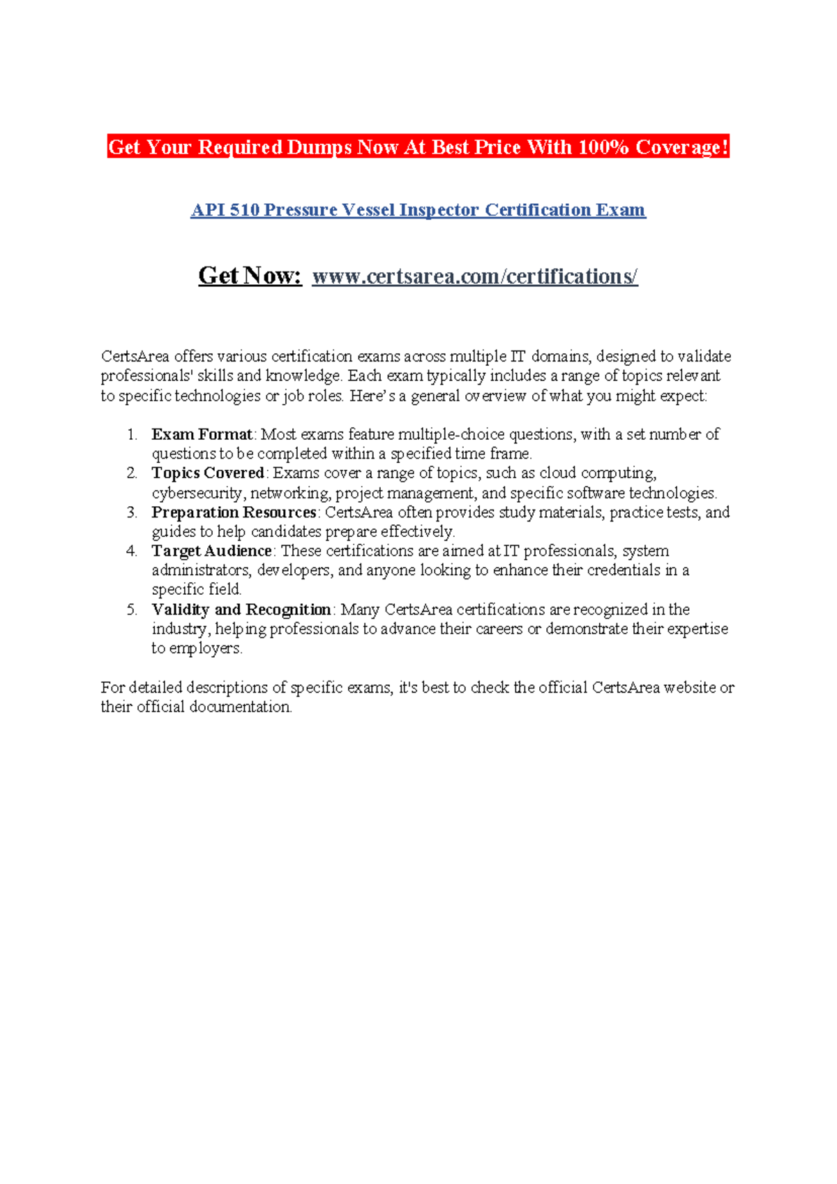 API 510 Pressure Vessel Inspector Certification Exam - Each exam ...