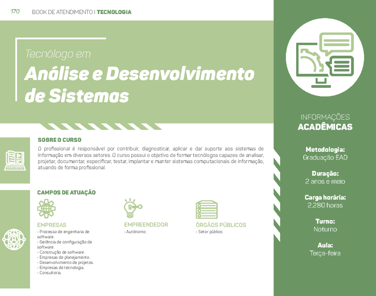 Tec. Análise e Desenvolvimento de Sistemas - BOOK DE ATENDIMENTO I ...
