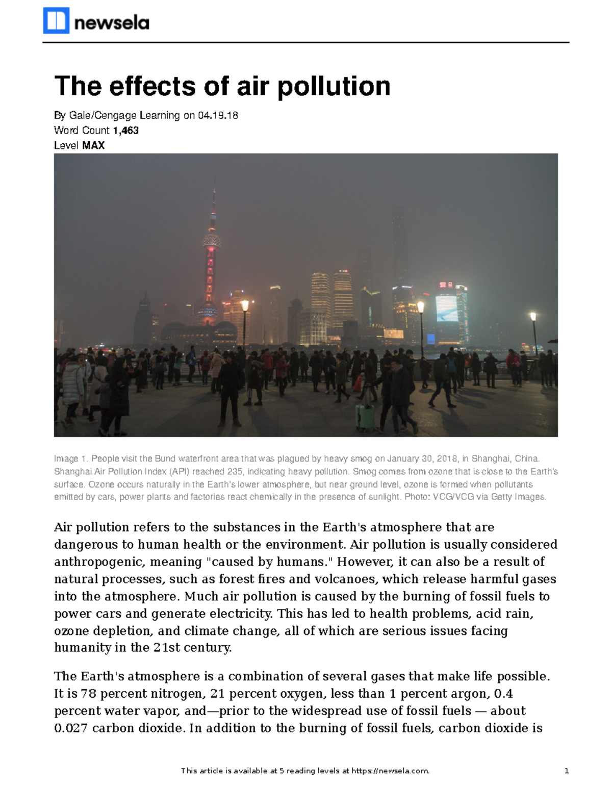 Air-pollution. article only - The effects of air pollution Image 1 ...