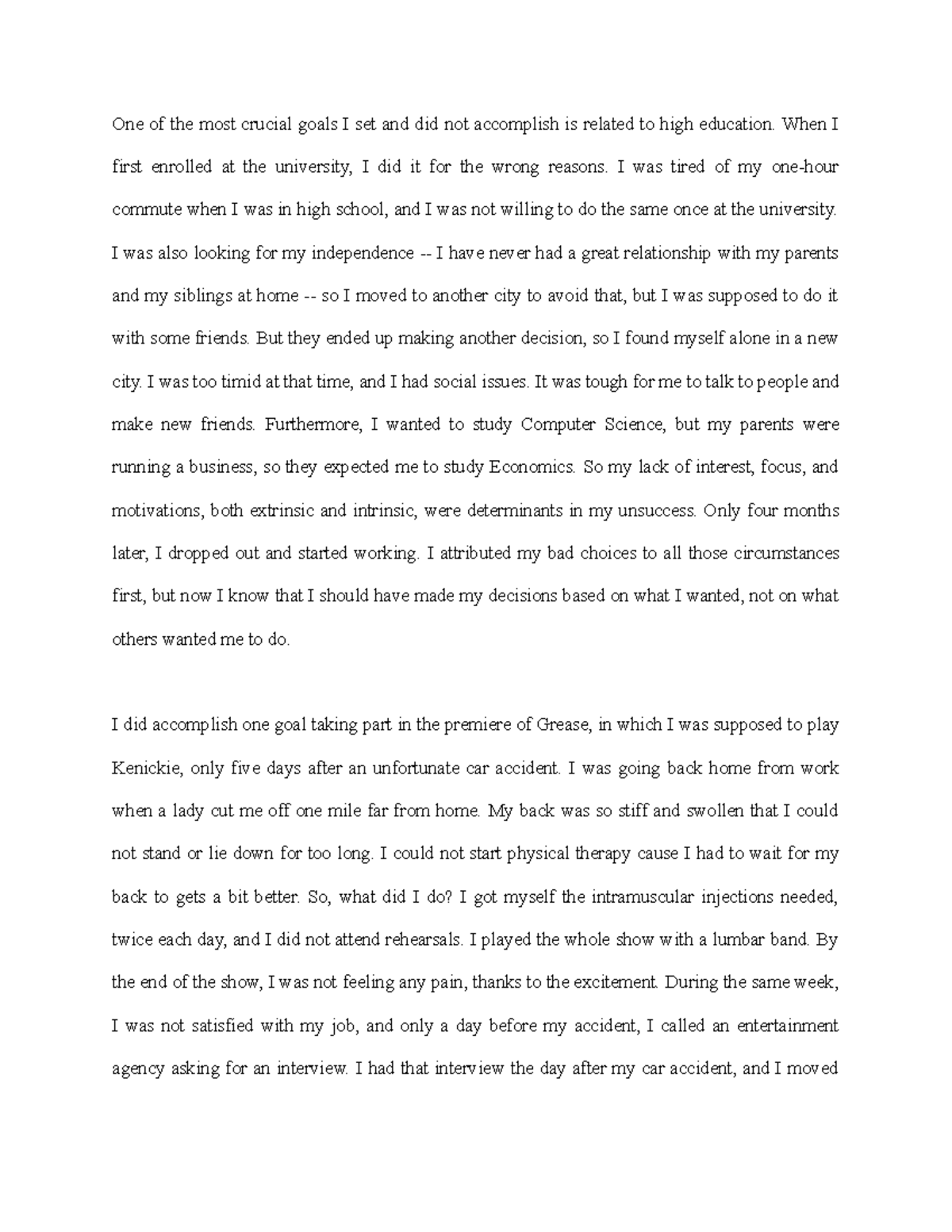 UNIV1001 Written Assignment Unit 7 - One of the most crucial goals I ...