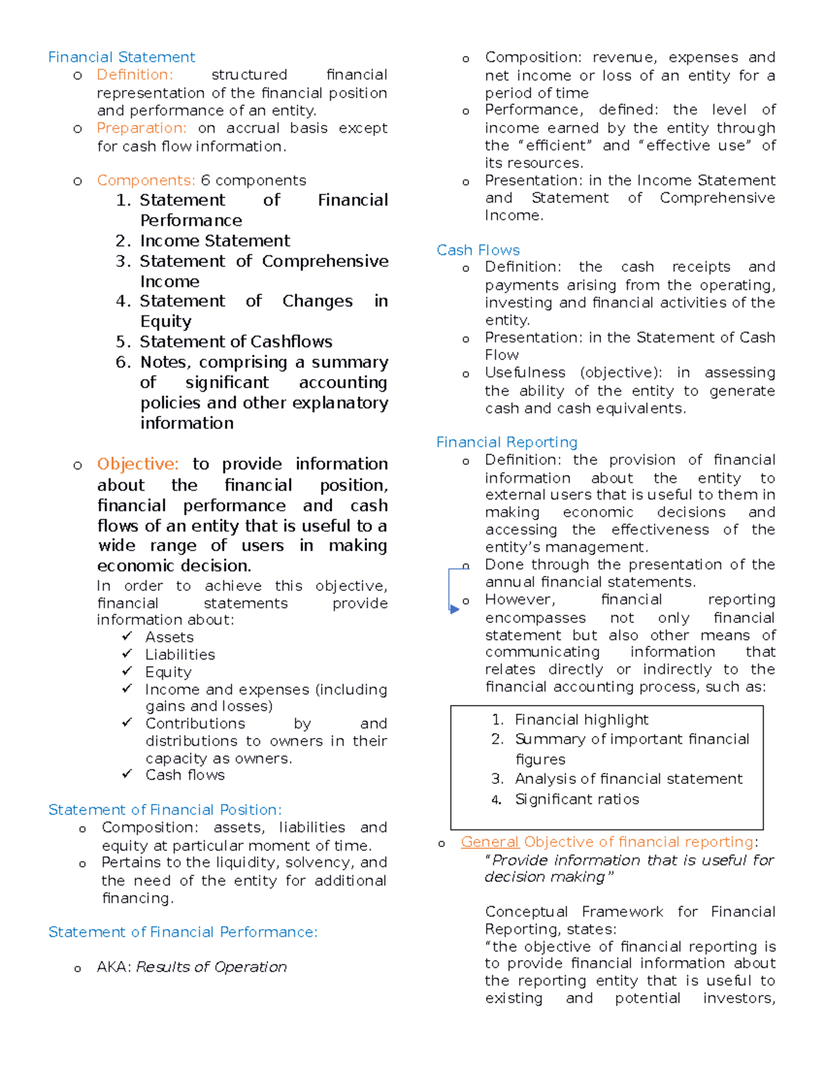 IA3-Chapter-1 - None. - Financial Accounting - Financial Statement o Definition: structured ...