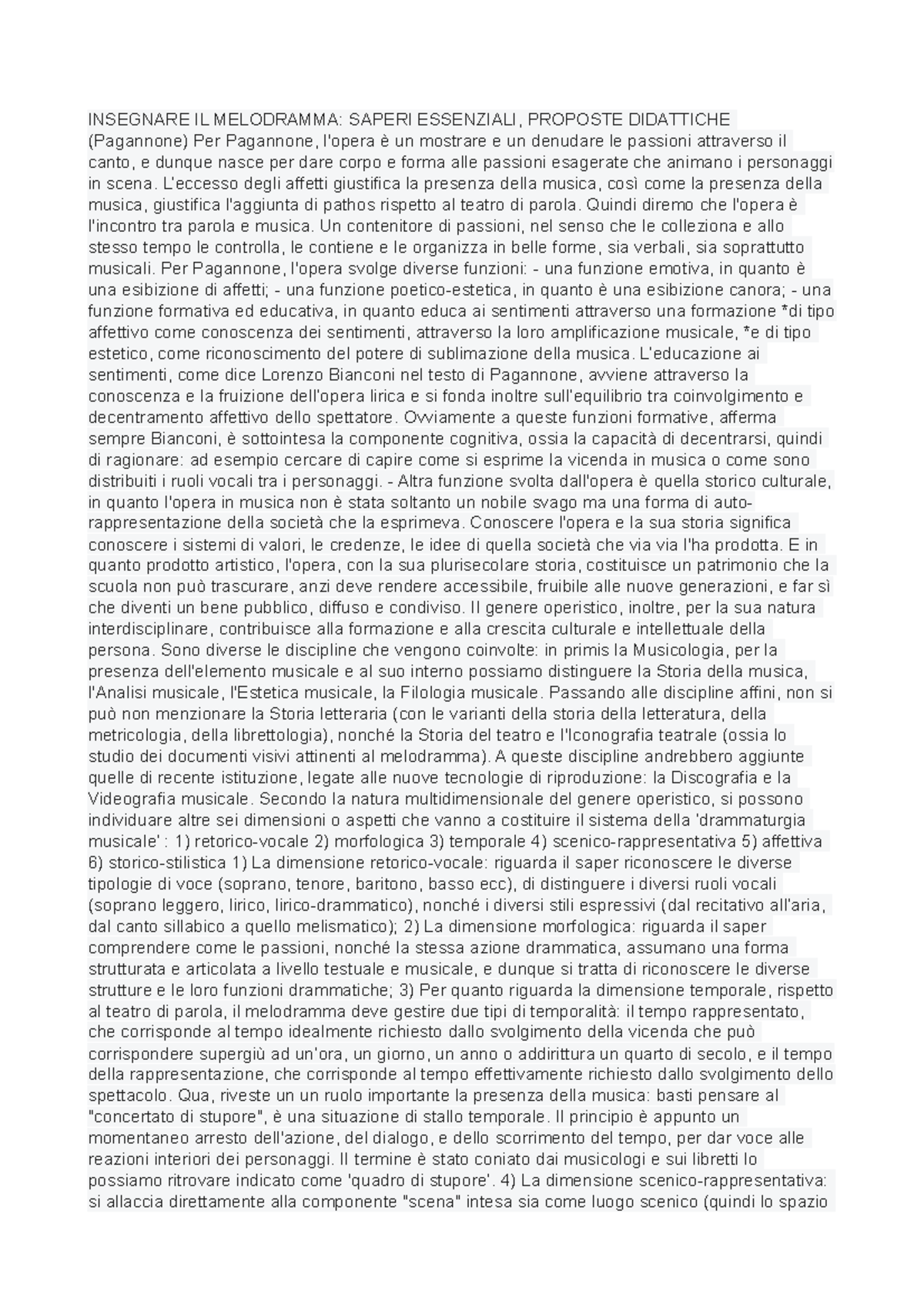 Insegnare il melodramma riassunto - INSEGNARE IL MELODRAMMA: SAPERI ESSENZIALI, PROPOSTE ...