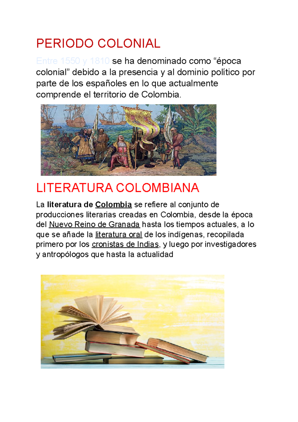 Periodo Colonial - ESTE ES MI TRABAJO SOBRE LA COLONIA DE COLOMBIA ...