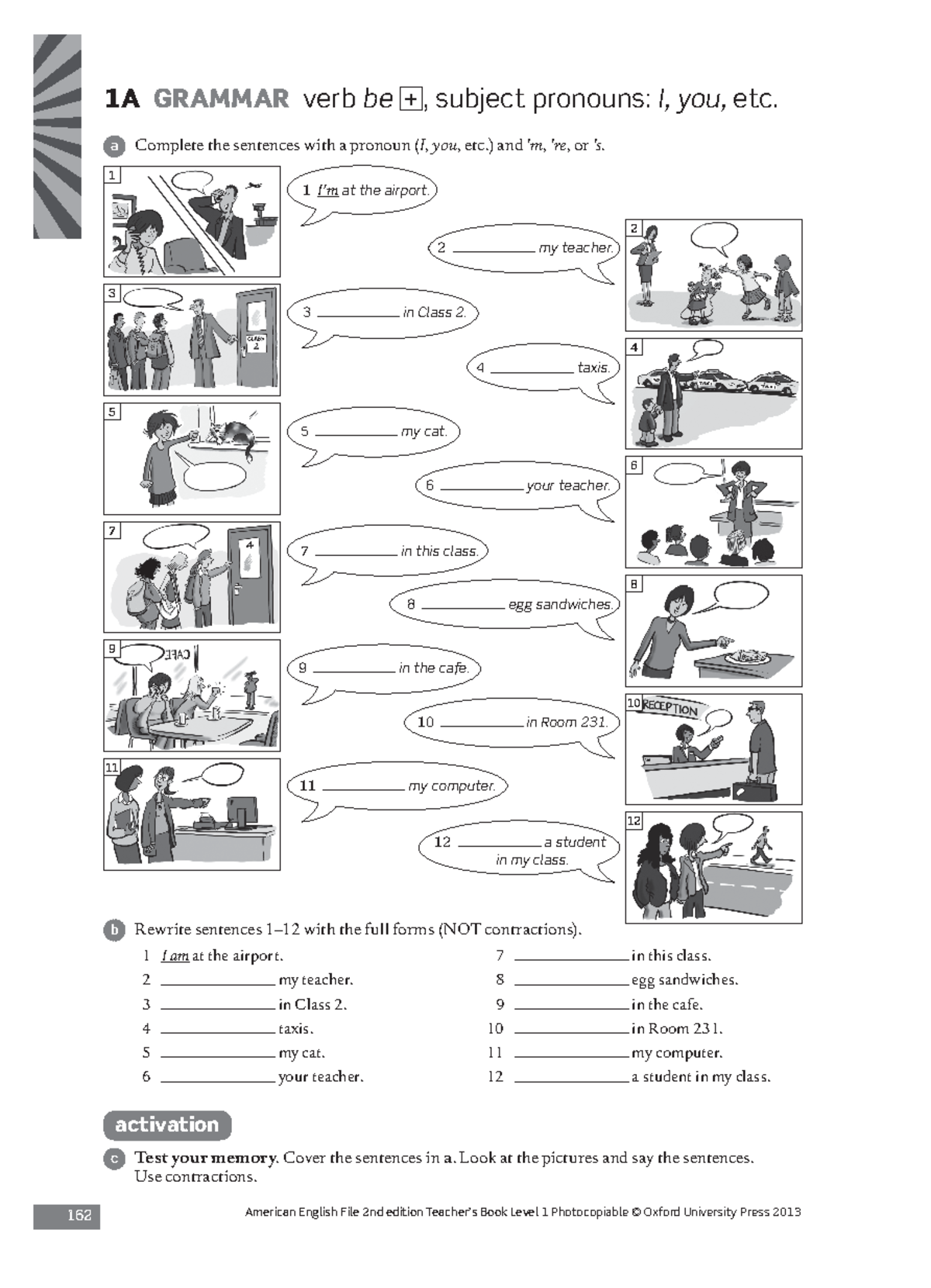 Grammar File1 - ingles basico - 162 American English File 2nd edition ...