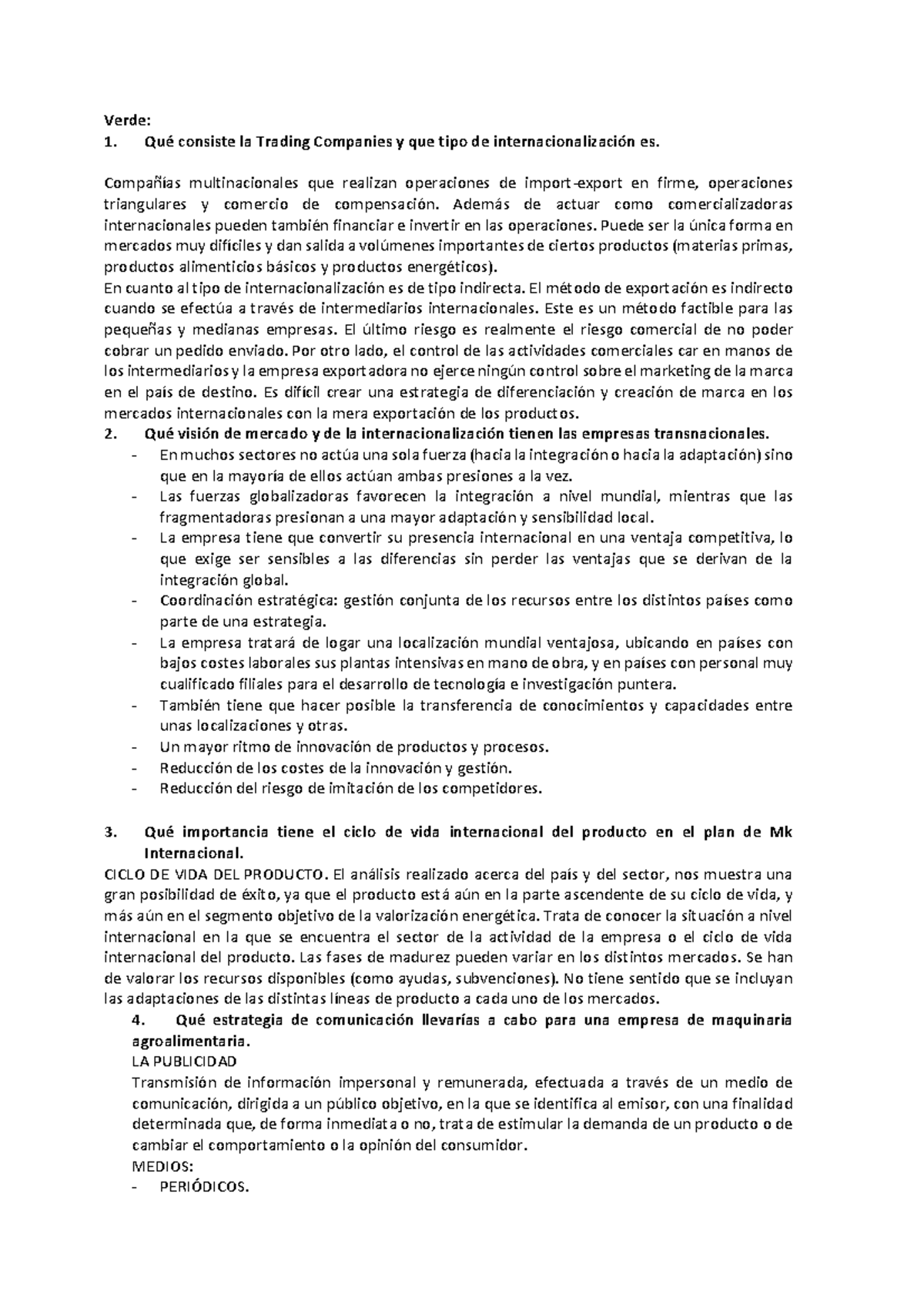 Examen final verde 2019, preguntas y respuestas - Warning: TT: undefined function: 32 Verde: 1 ...