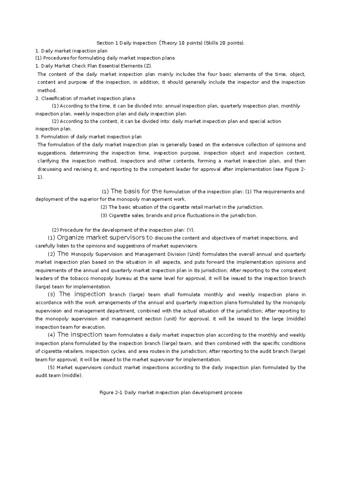 Section 1 Daily Inspection - Section 1 Daily Inspection (Theory 10 ...