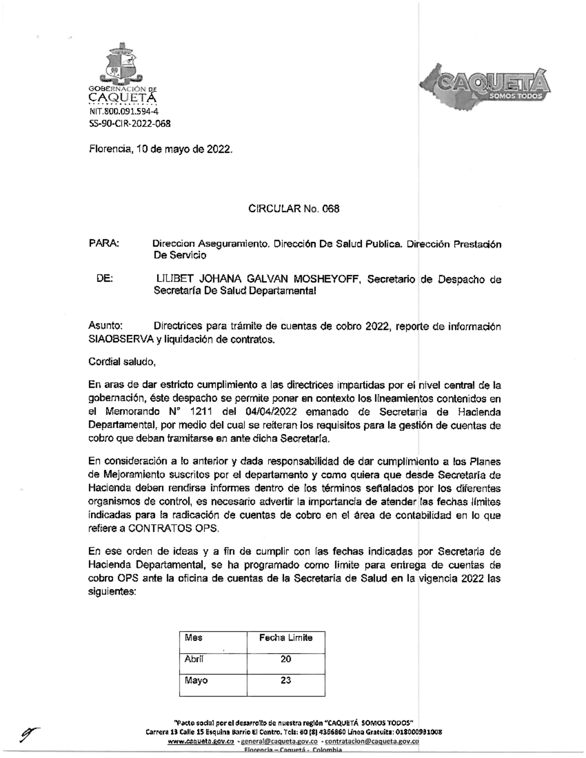Circular Interna 068 - Didactica De Las Ciencias Sociales - Studocu