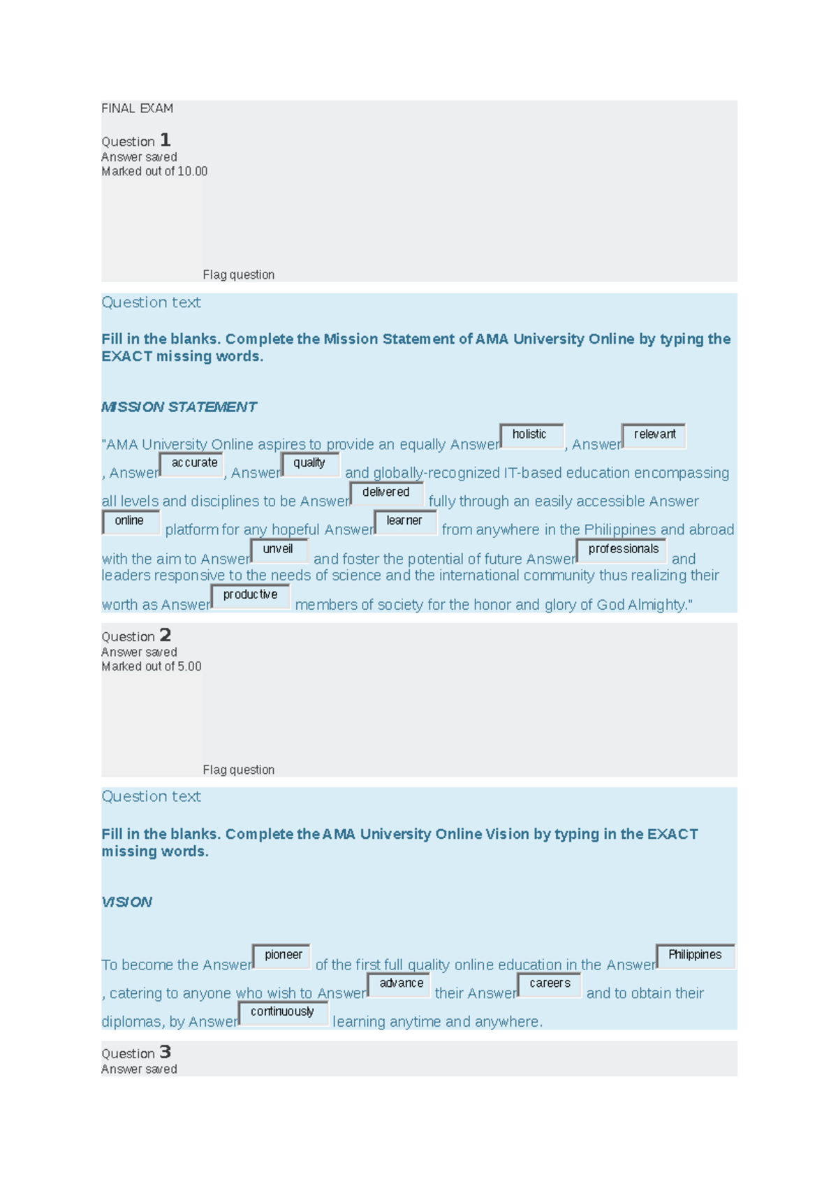 Ethns 101 Final EXAM 1 - Hshs - FINAL EXAM Question 1 Answer saved ...
