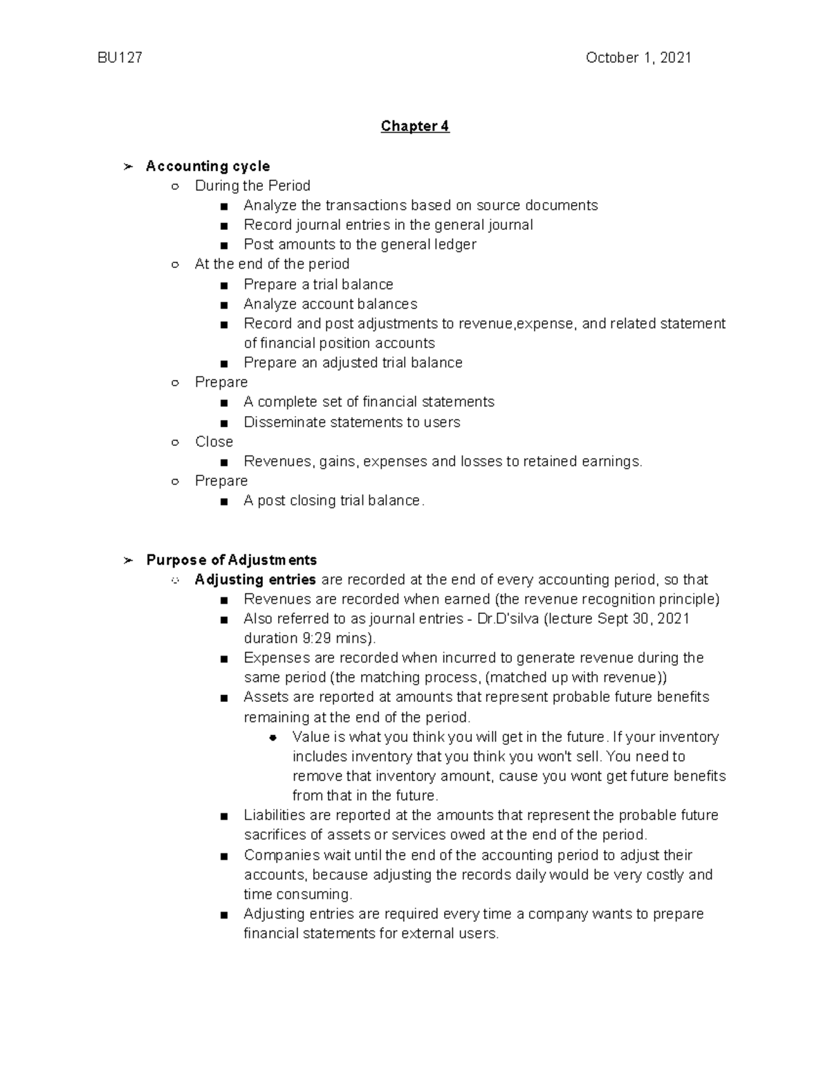 Ch 4 Adjustments, Financial Statements and the Quality of Earnings - Chapter 4 Accounting cycle ...