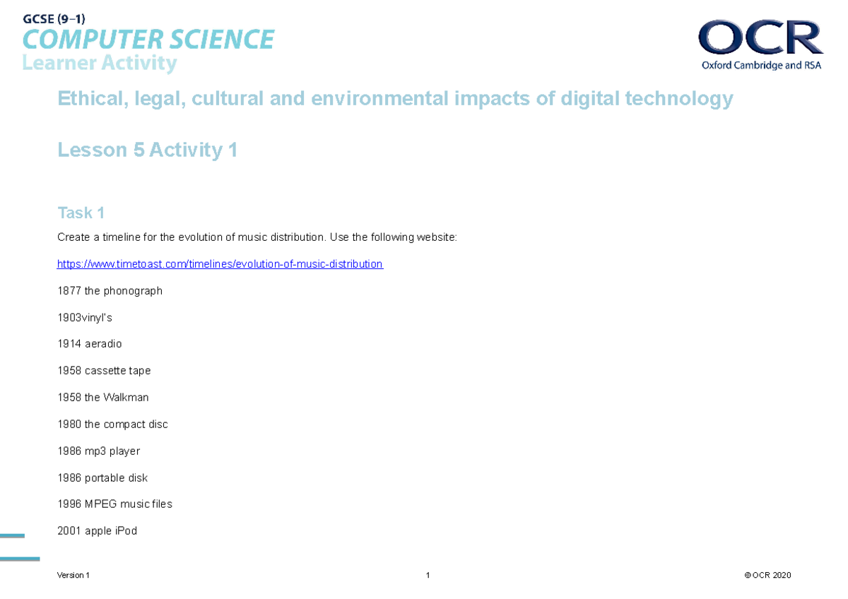 Music and copyright - copyrihgt - Ethical, legal, cultural and ...