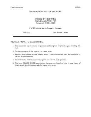 1516SEM1-CS2105 - CS2105 - Studocu