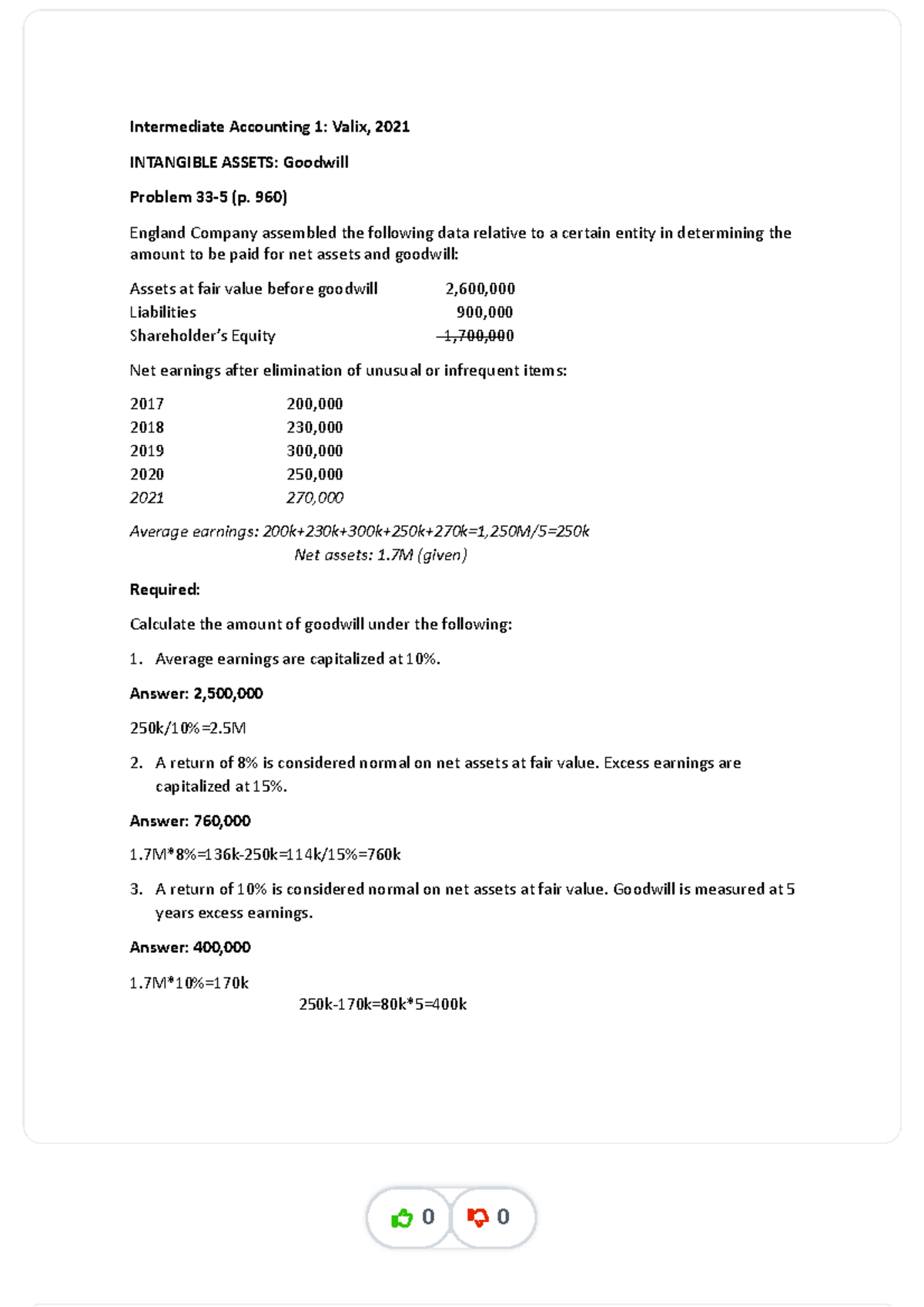 intacc goodwill - Intermediate Accounting 1: Valix, 2021 INTANGIBLE ...
