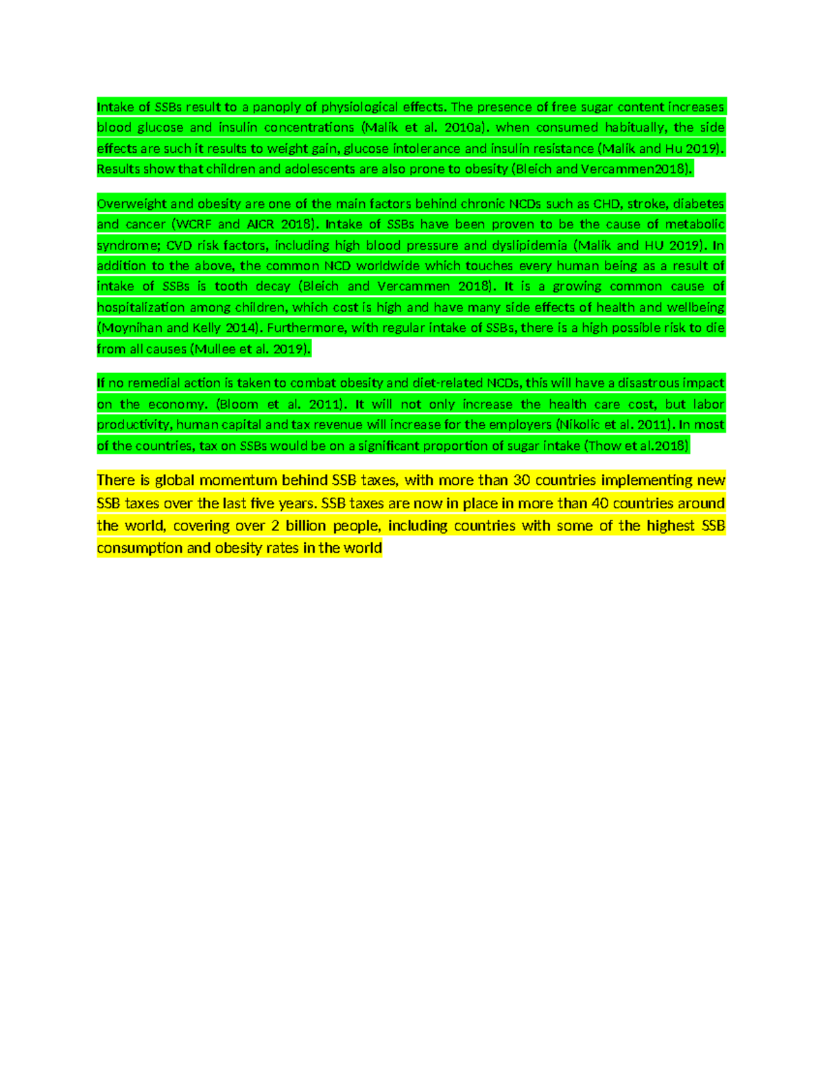 World Bank 2020 - Ffshsbs - Intake of SSBs result to a panoply of ...