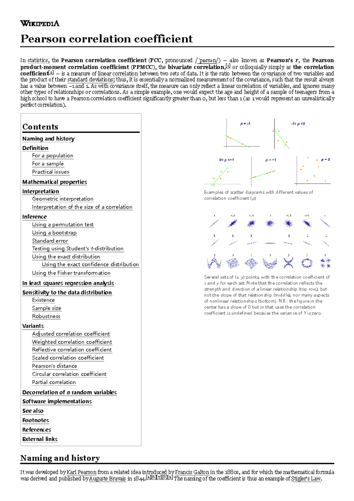 Pearson correlation coefficient - Wikipedia - Examples of scatter ...