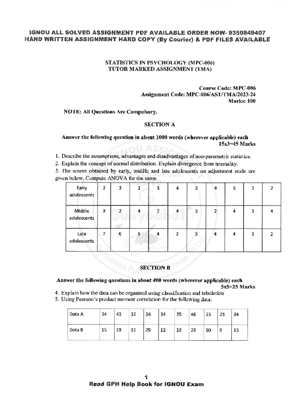 MPC 06 English July 2023 January 2024 btqp3p - masters in psychology ...