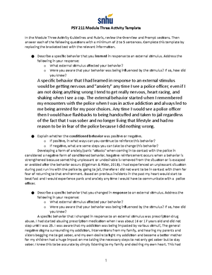 PSY 211 Module Four Activity Template - ENG122 - SNHU - Studocu