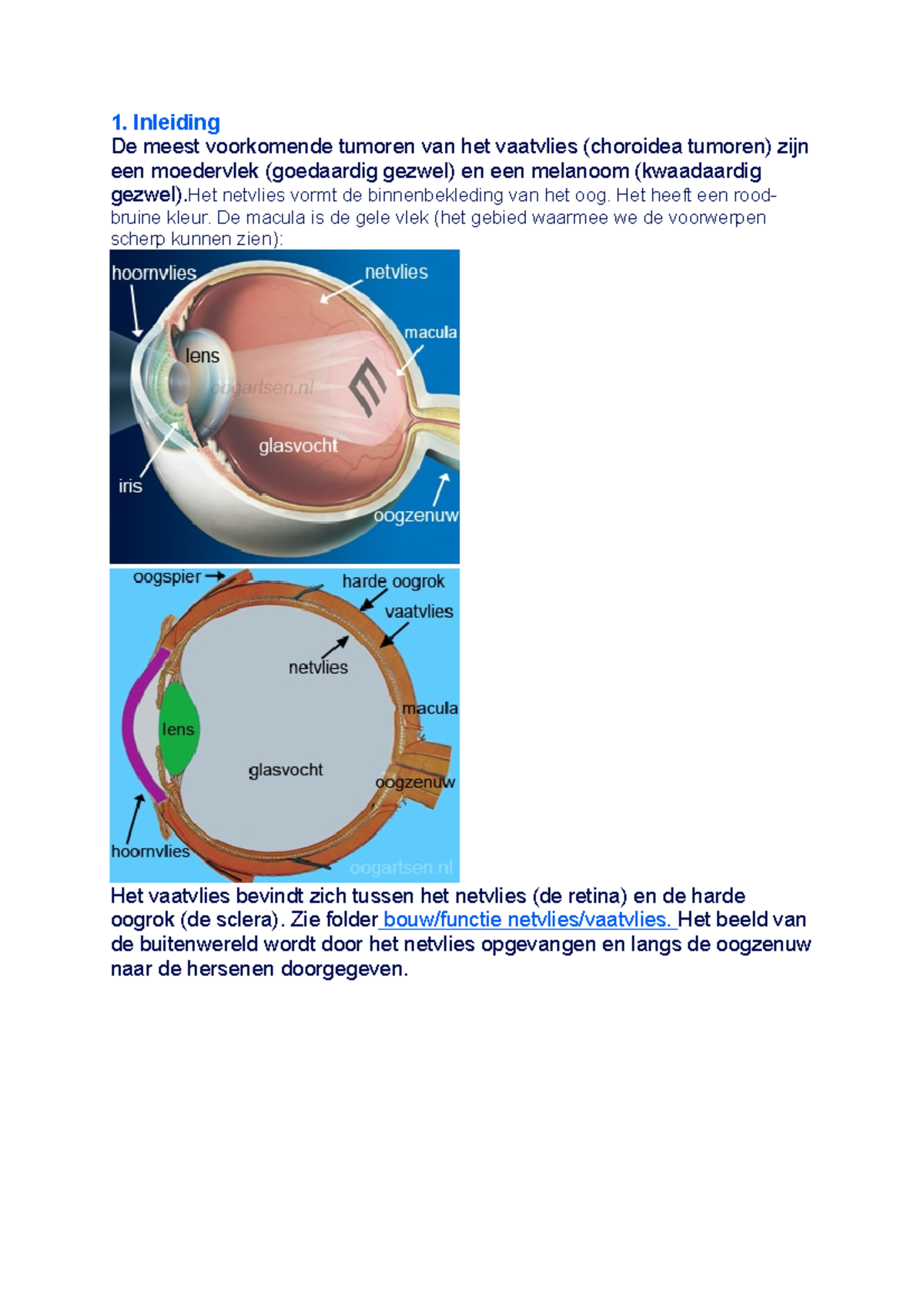 Naevus choroidale - 1. Inleiding De meest voorkomende tumoren van het ...