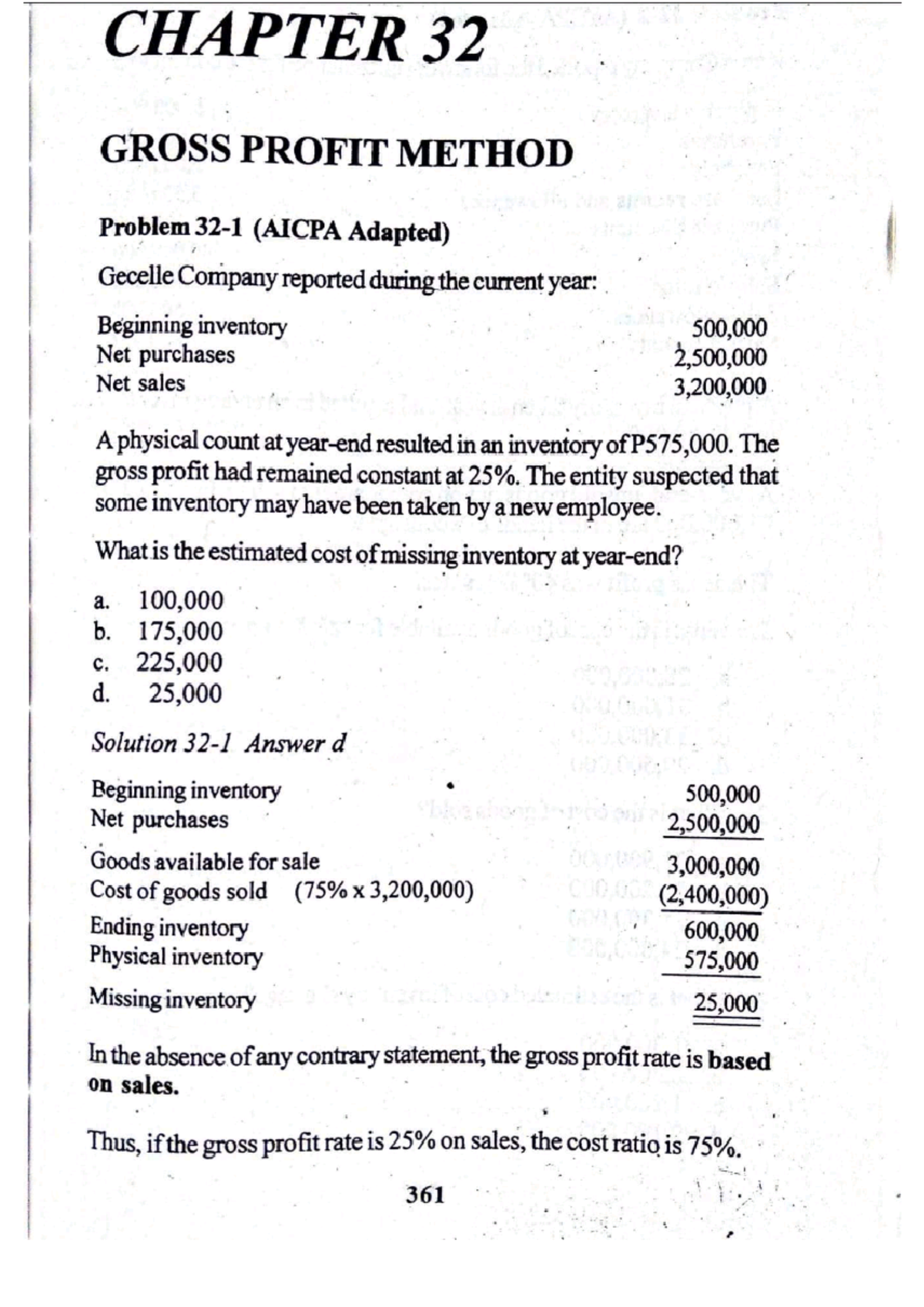 Gross Profit Method - Financial Accounting 1 - Studocu
