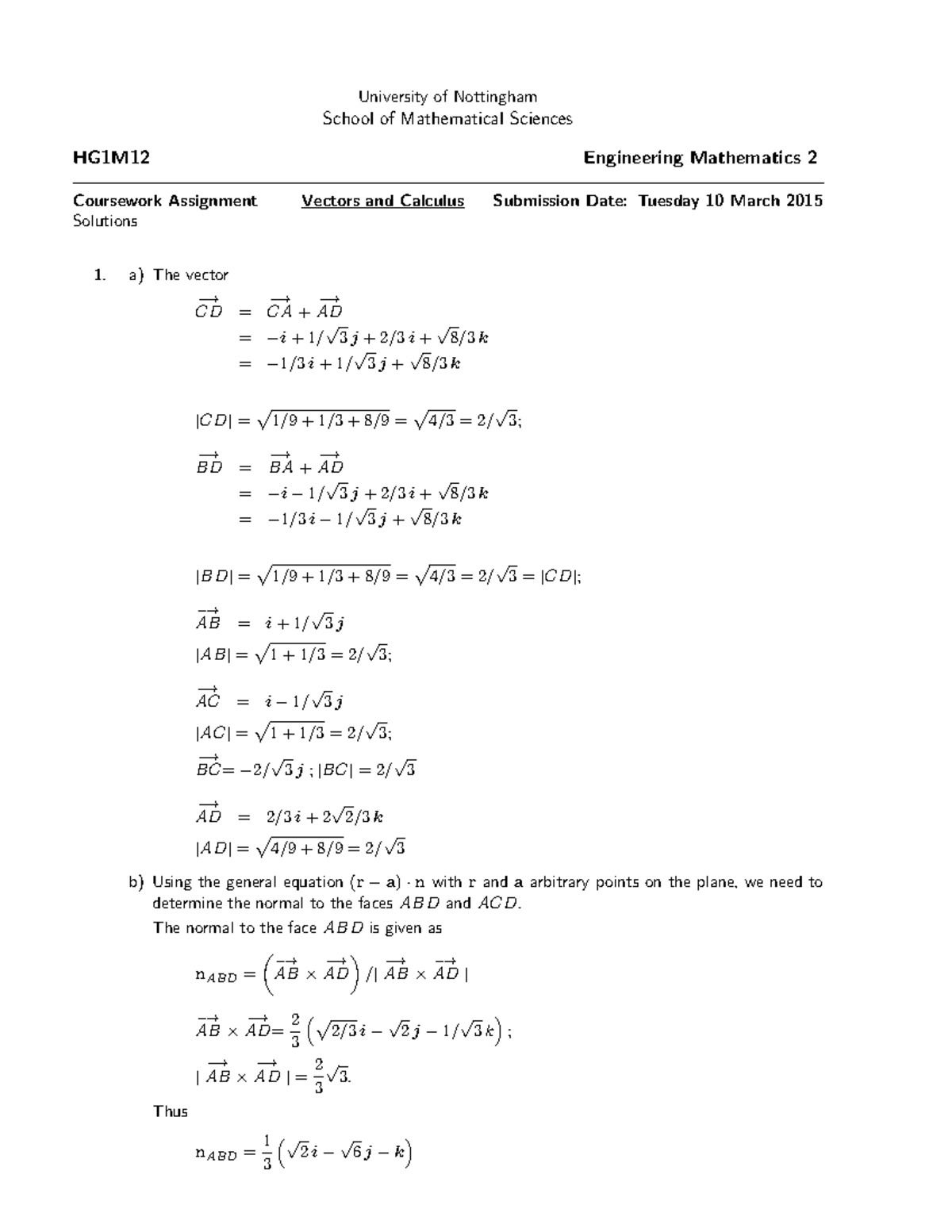 Practical - University of Nottingham School of Mathematical Sciences ...